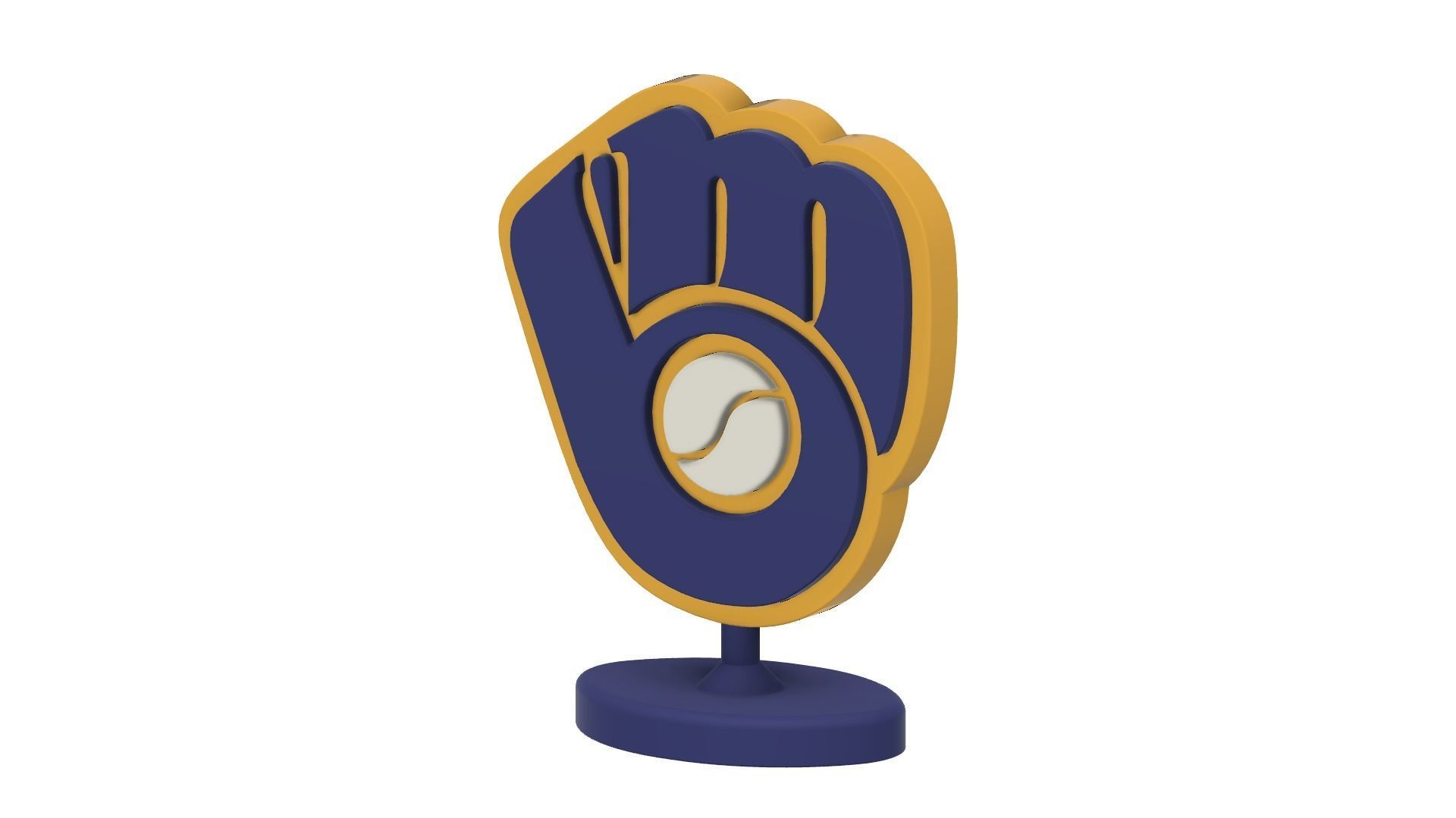 Milwaukee Brewers Stand Logo 3D model 3D printable | CGTrader