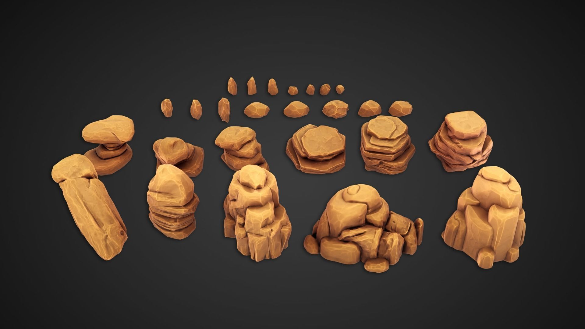 3D model 3D Stylised Desert Rock VR / AR / low-poly | CGTrader