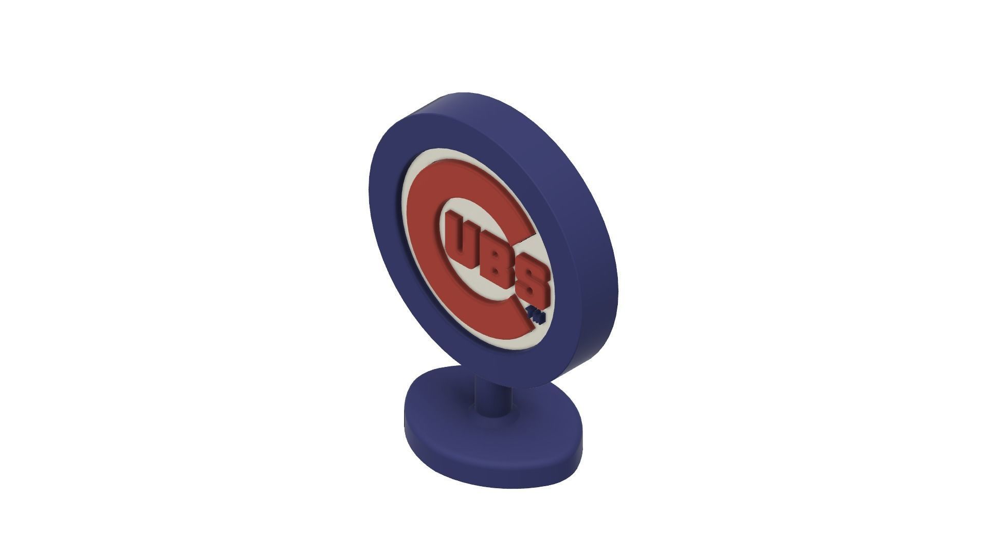 Chicago Cubs Stand Logo 3D model 3D printable | CGTrader
