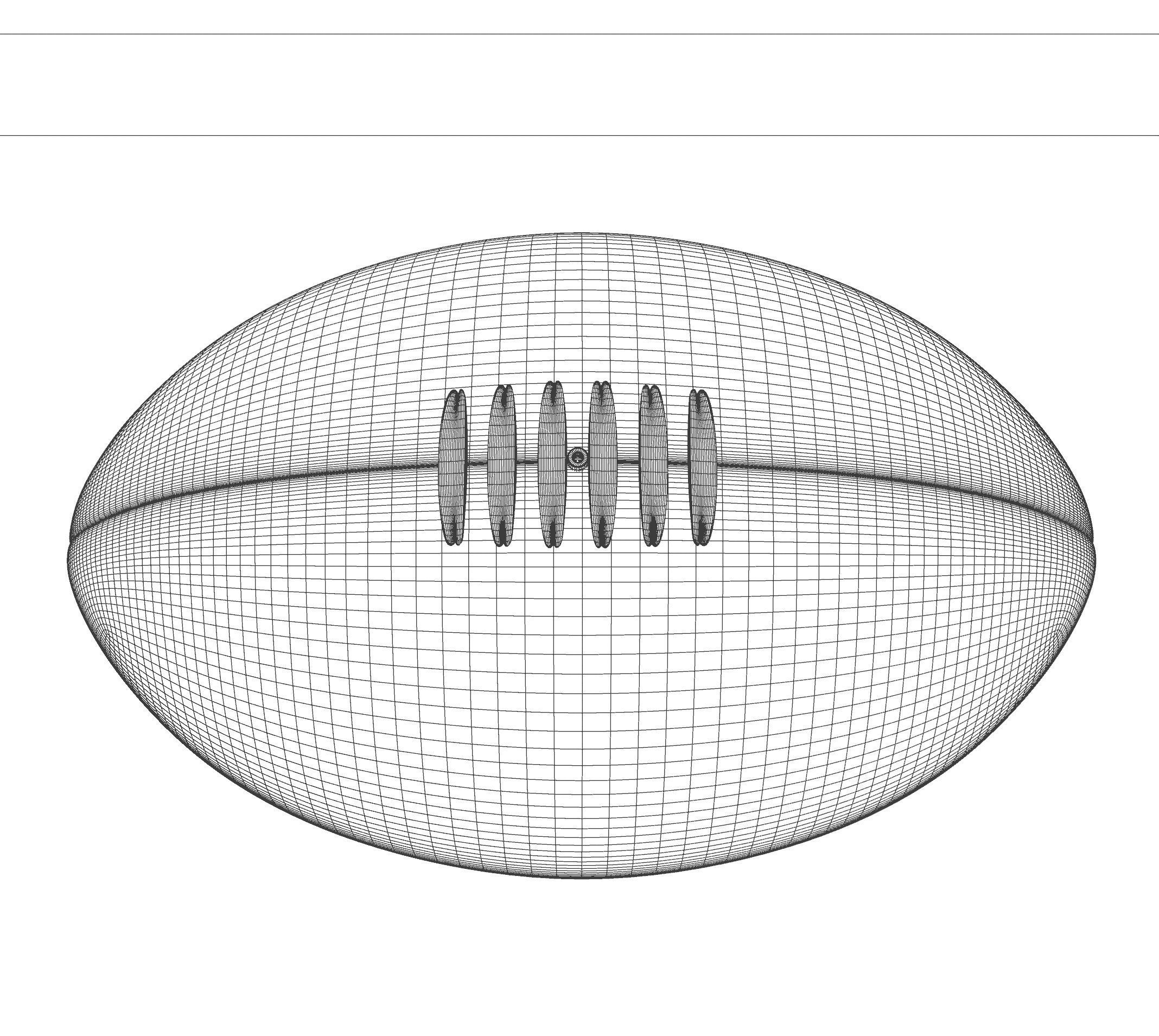 Retro Leather Rugby Ball 3D model | CGTrader