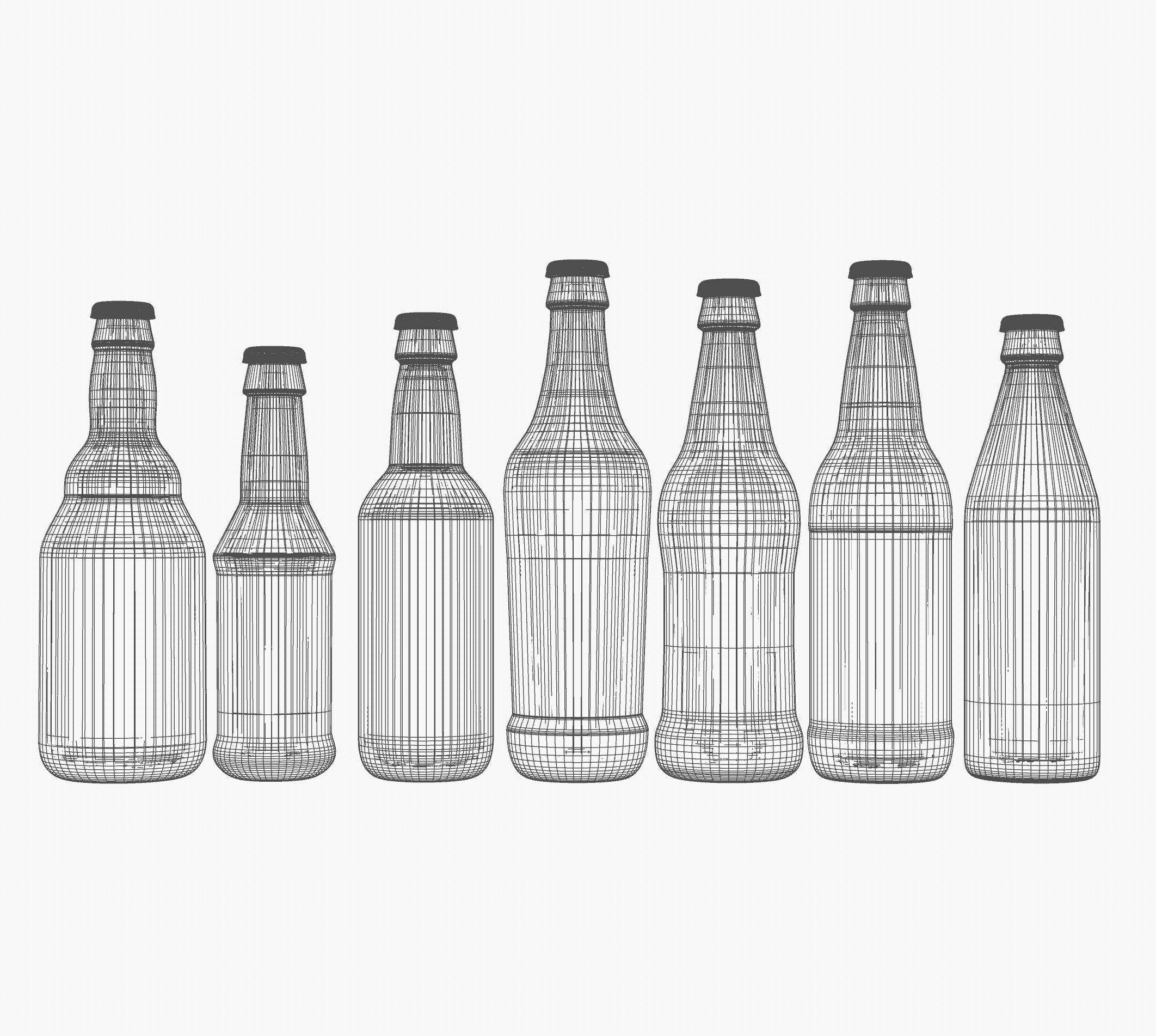 Beer Bottle Shapes 3D model | CGTrader