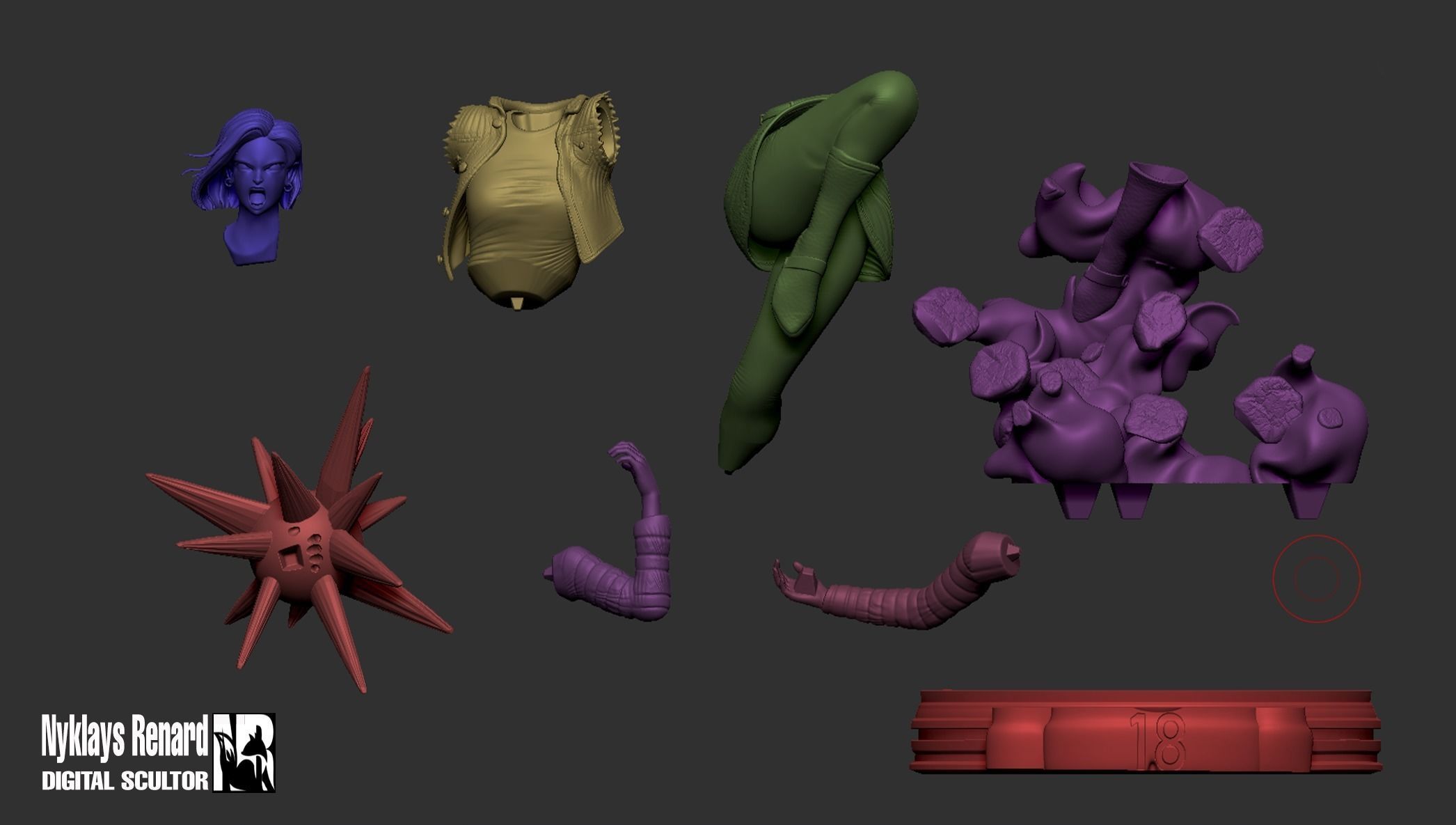 Android Number 18 3D model 3D printable | CGTrader