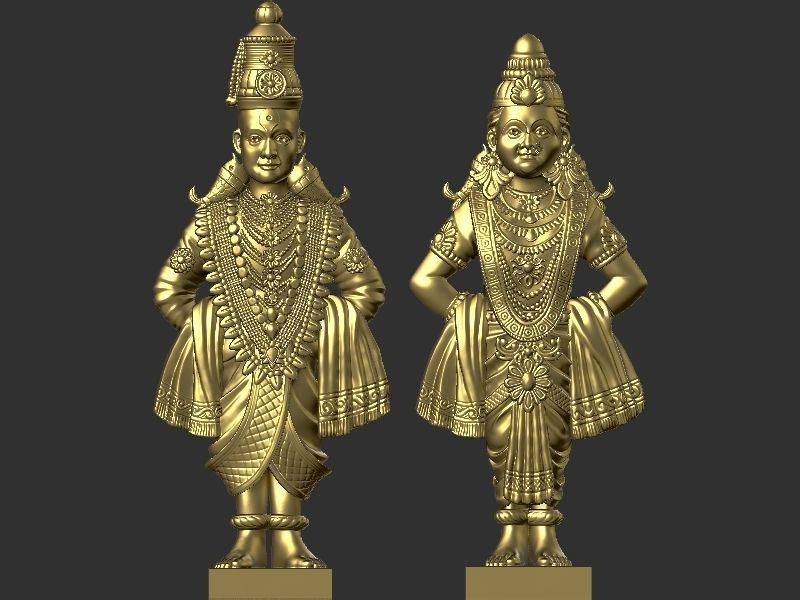 Vitthal Rukmini God 3D model 3D printable | CGTrader