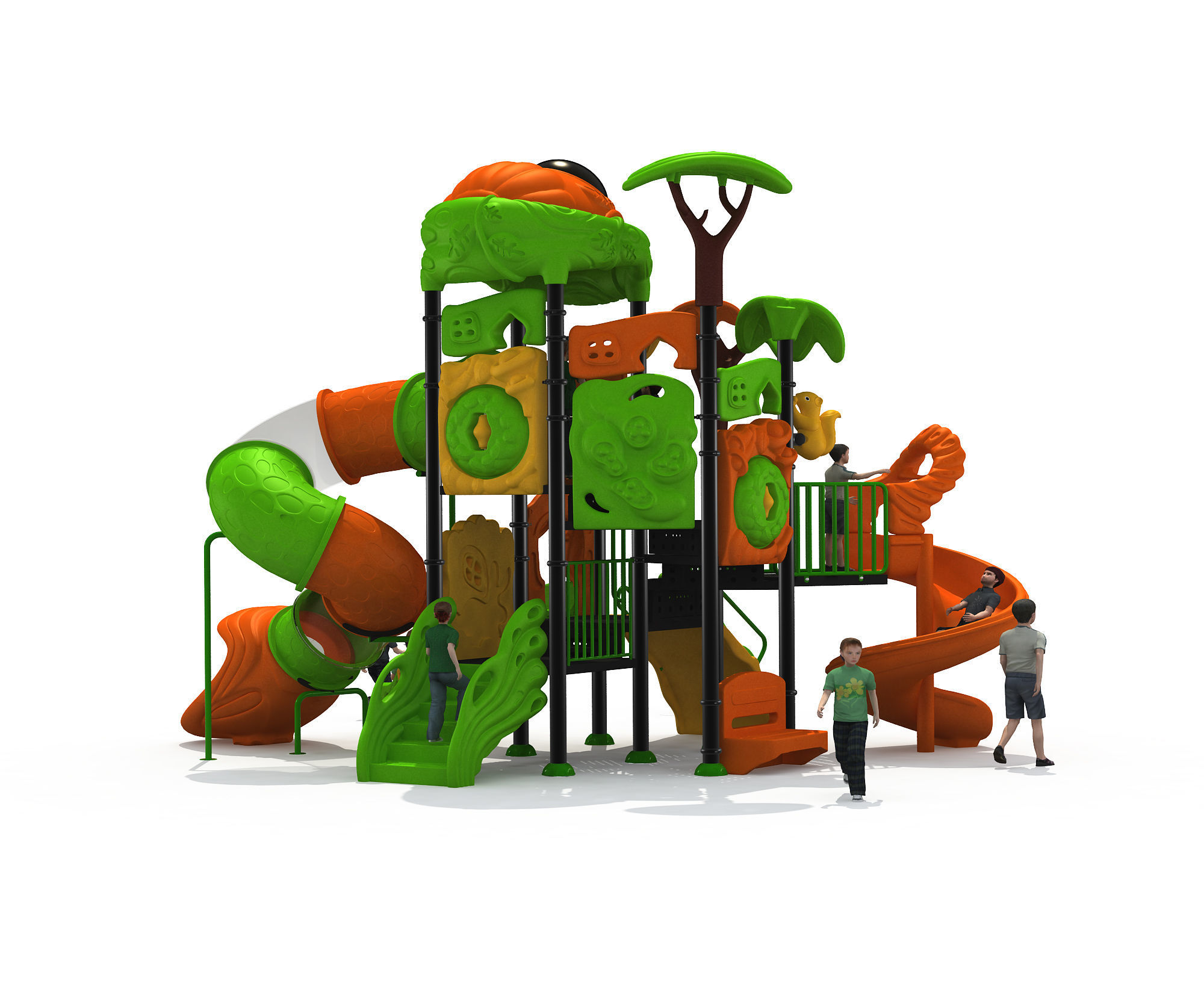 Kids outdoor commercial play structure 3D model 3D model | CGTrader