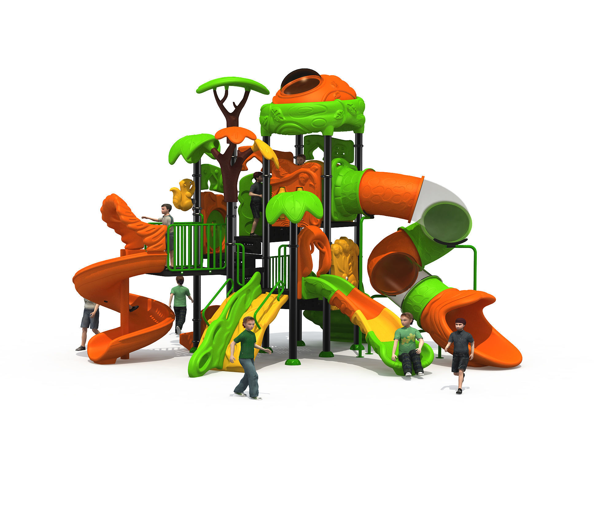 Kids outdoor commercial play structure 3D model 3D model | CGTrader