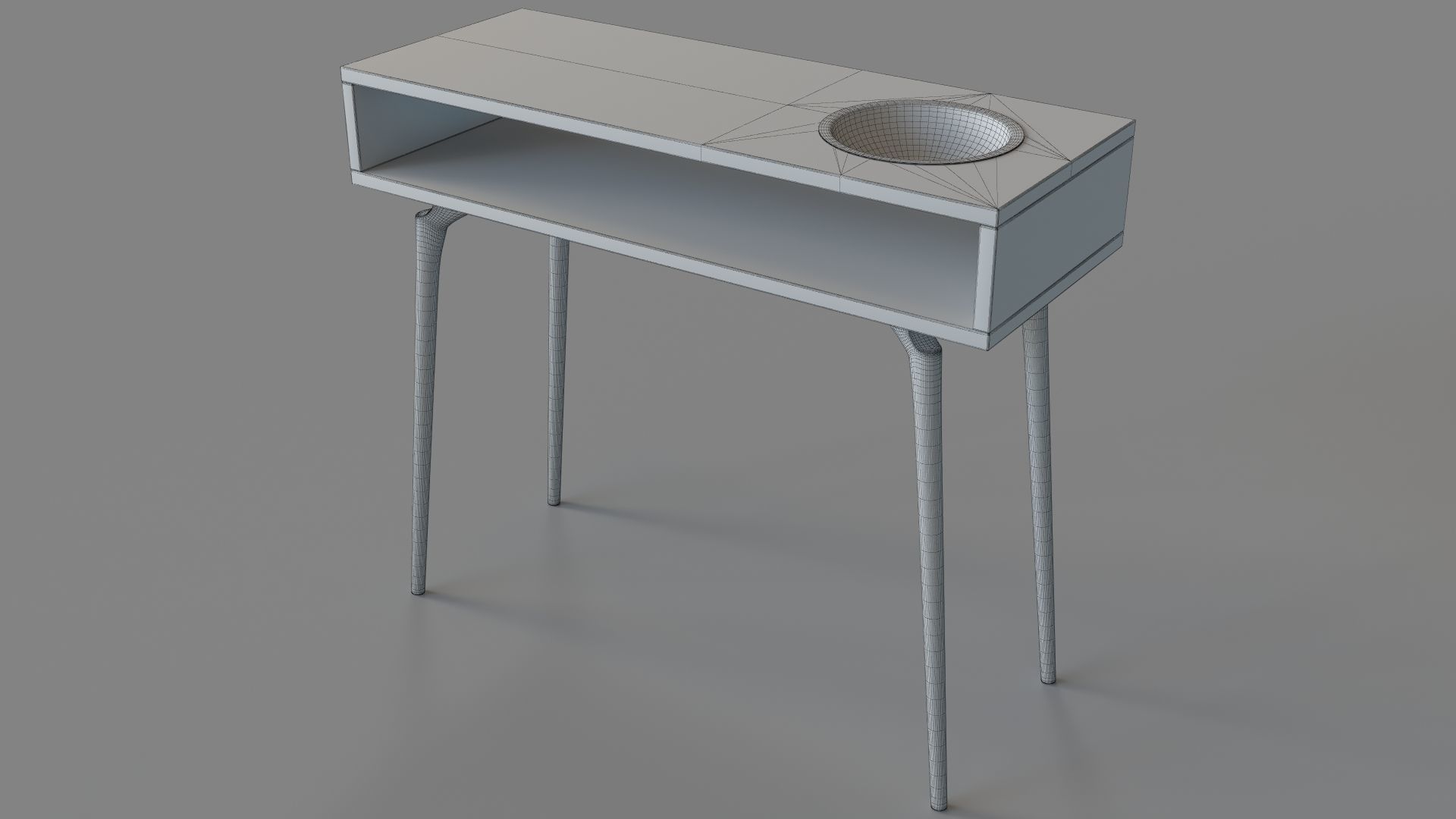 Unwind Black Console Table 3D model | CGTrader