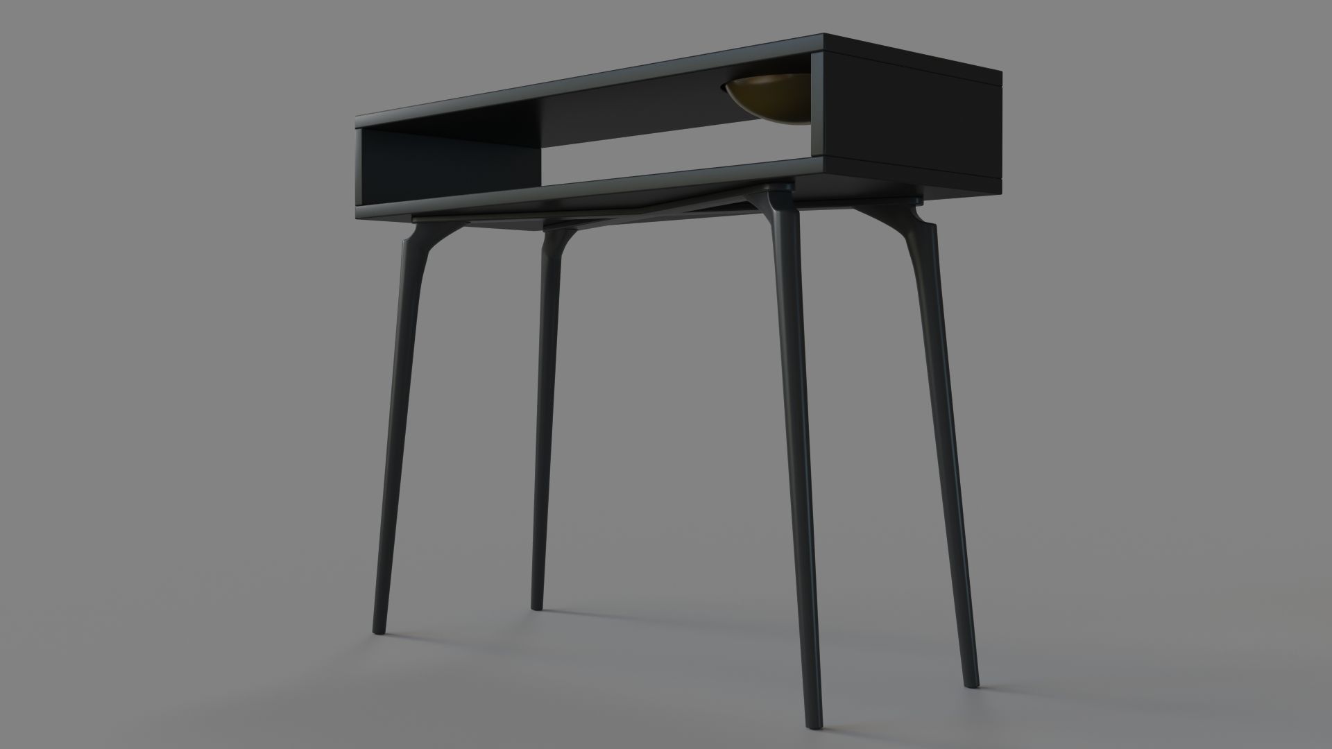 Unwind Black Console Table 3D model | CGTrader