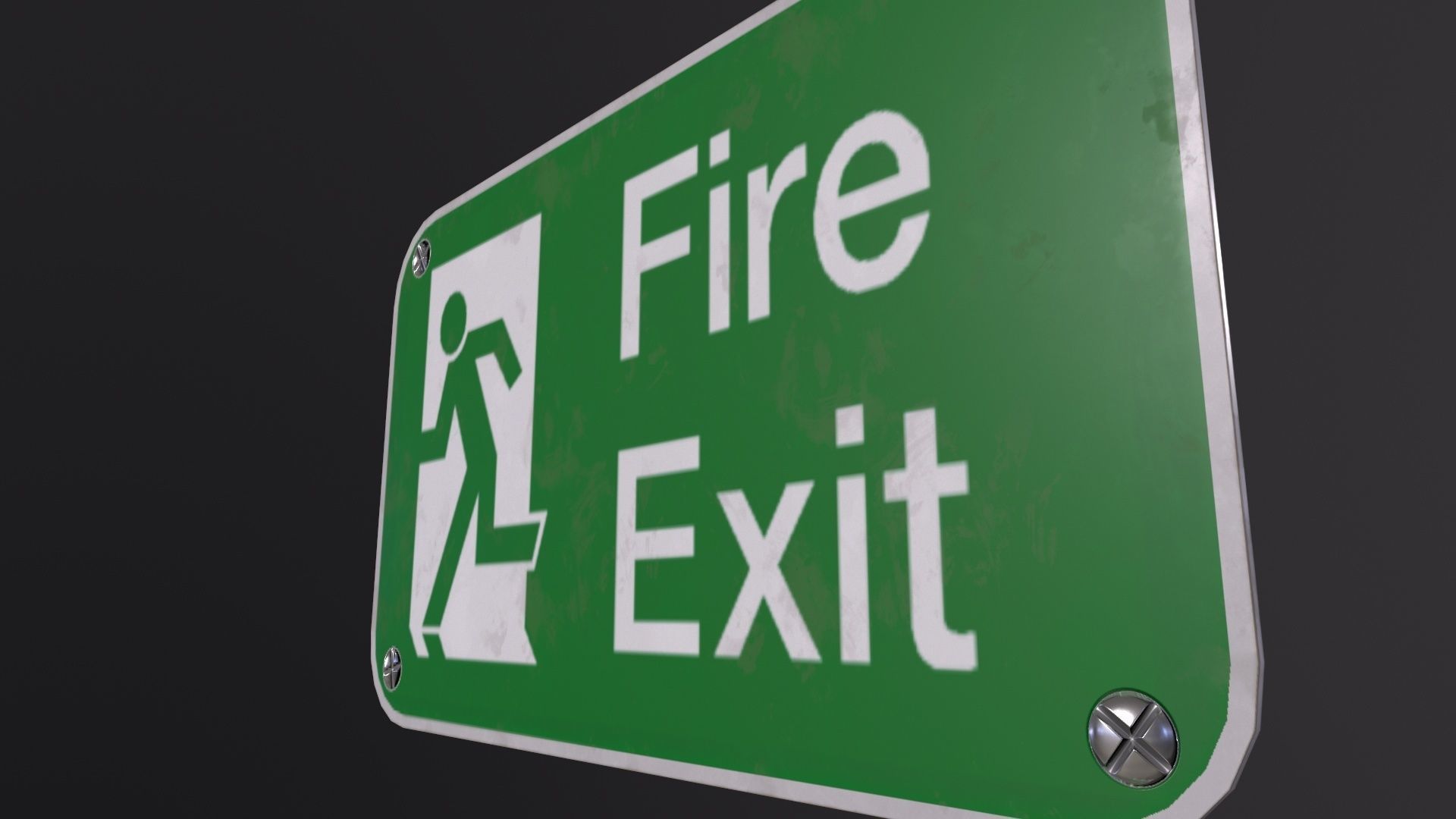 3D model Plastic Exit Sign 3D Model VR / AR / low-poly | CGTrader