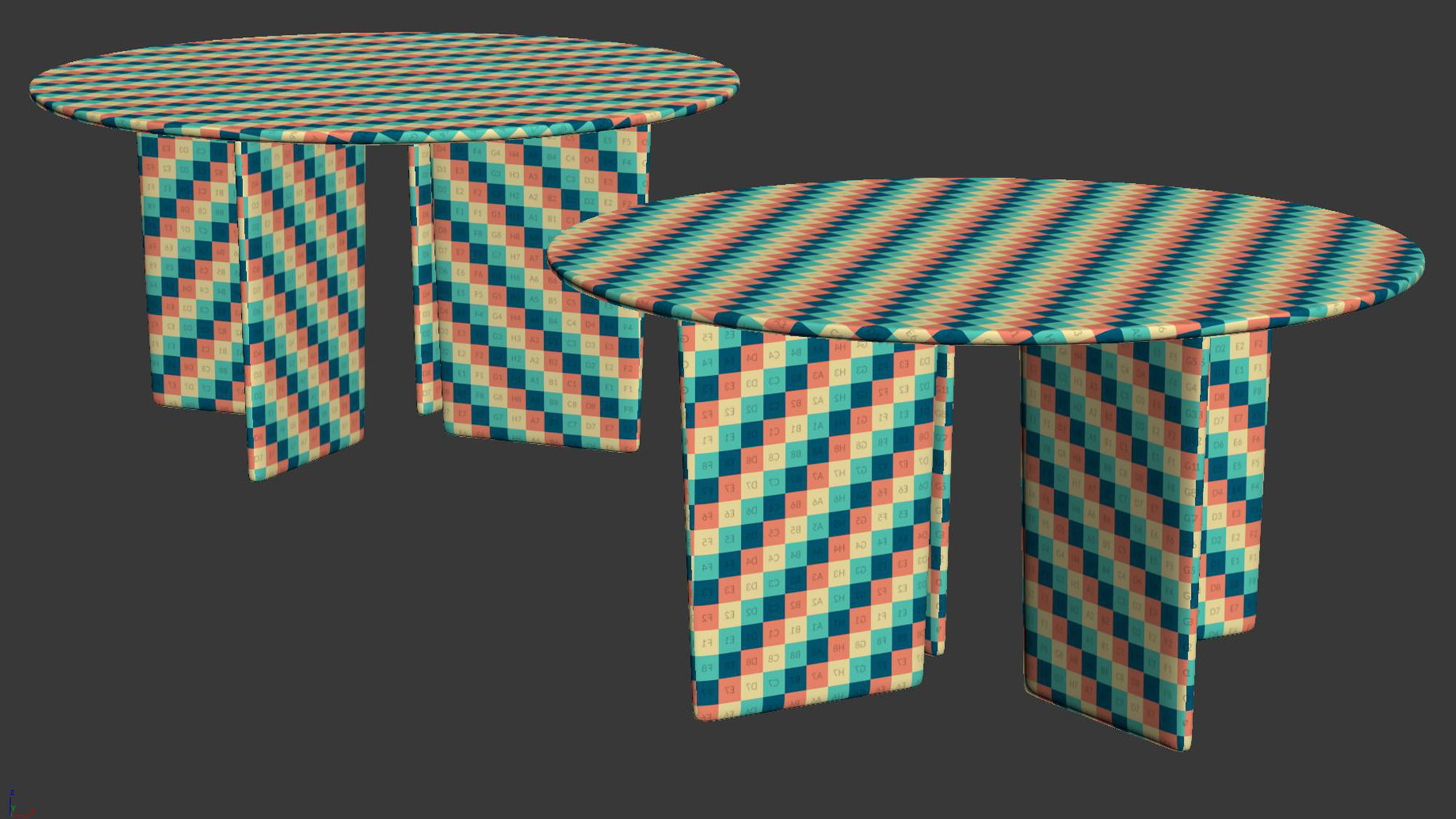 HBF Torre Round Conference Table with 4 Legs 3D model | CGTrader