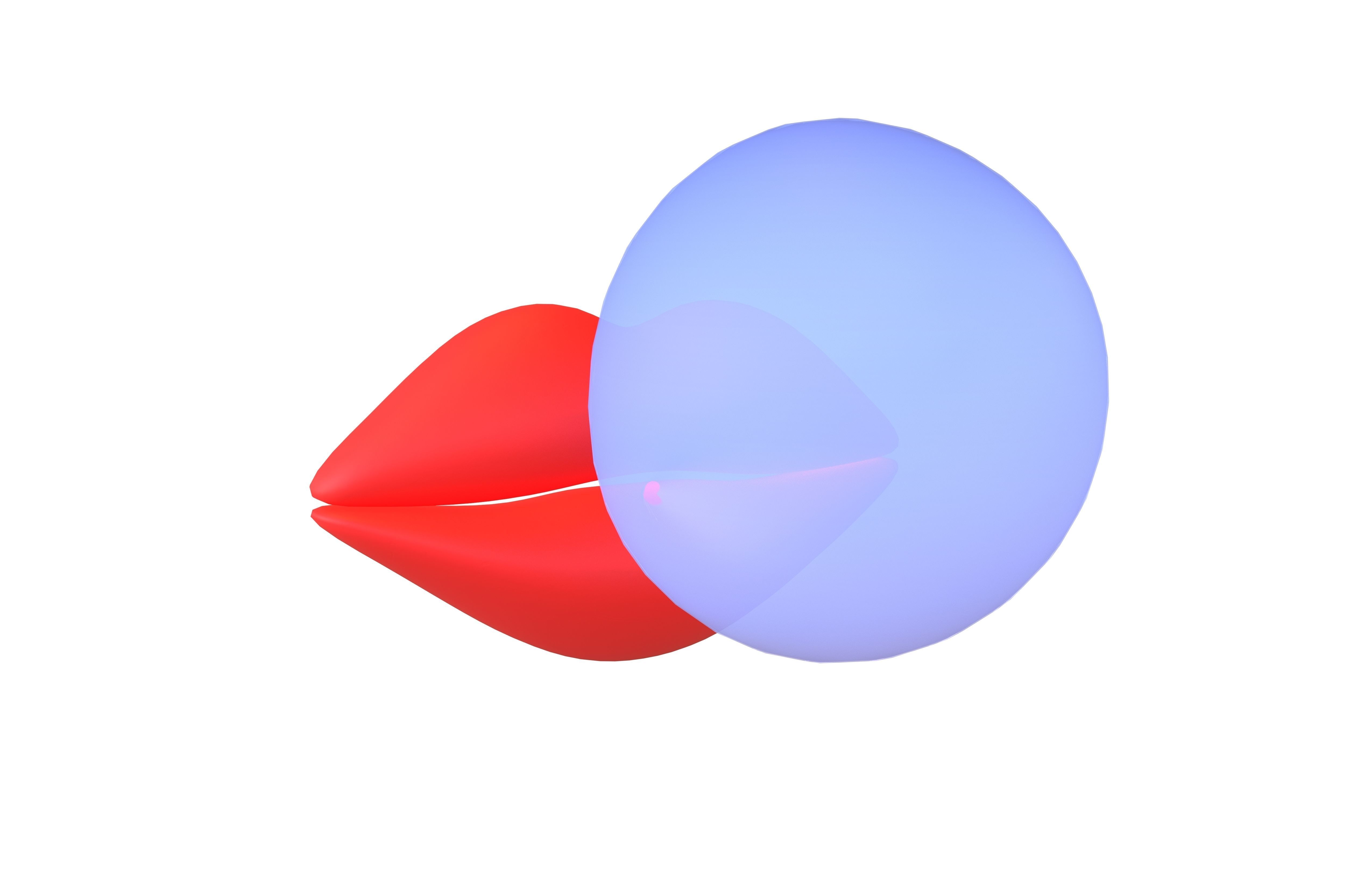 3D model Cartoon Lips With Bubblegum v1 004 VR / AR / low-poly | CGTrader