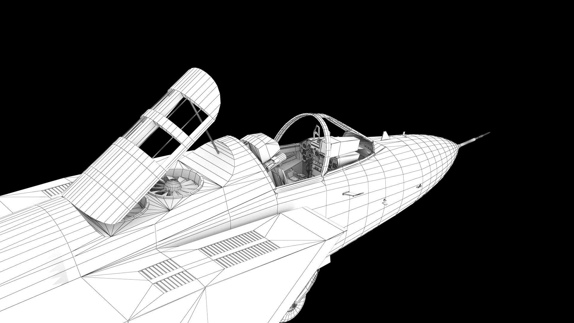 Yak-141 VTOL jet fighter 3D model animated | CGTrader