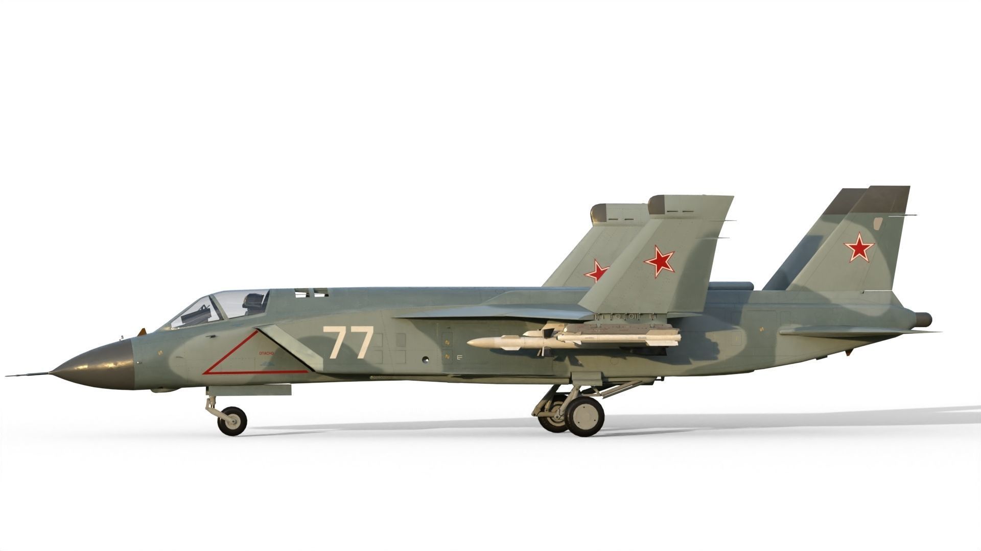 Yak-141 VTOL jet fighter 3D model animated | CGTrader