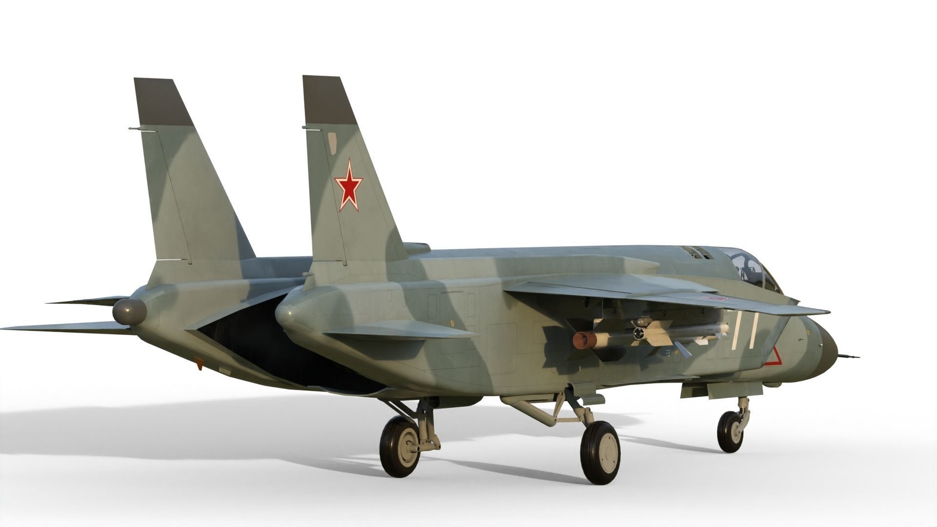 Yak-141 VTOL jet fighter 3D model animated | CGTrader