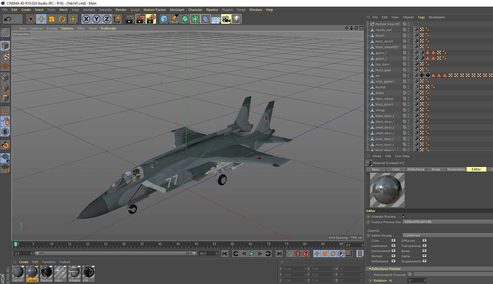 Yak-141 VTOL jet fighter 3D model animated | CGTrader