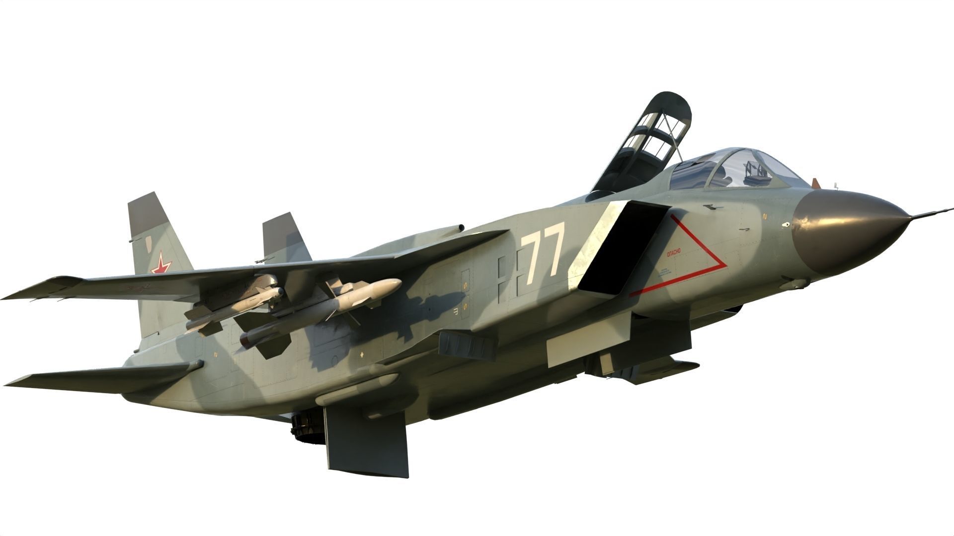 Yak-141 VTOL jet fighter 3D model animated | CGTrader