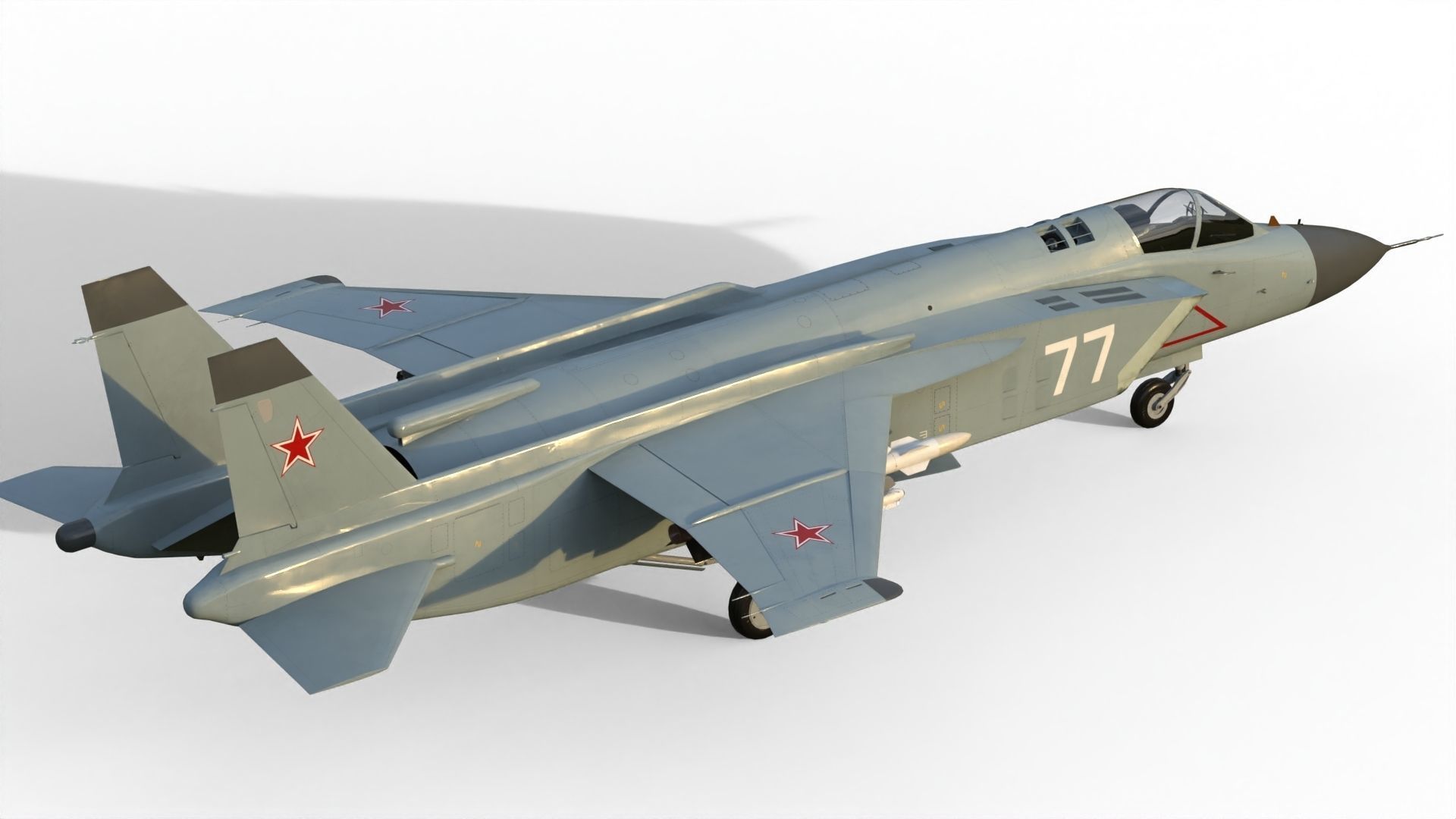 Yak-141 VTOL jet fighter 3D model animated | CGTrader