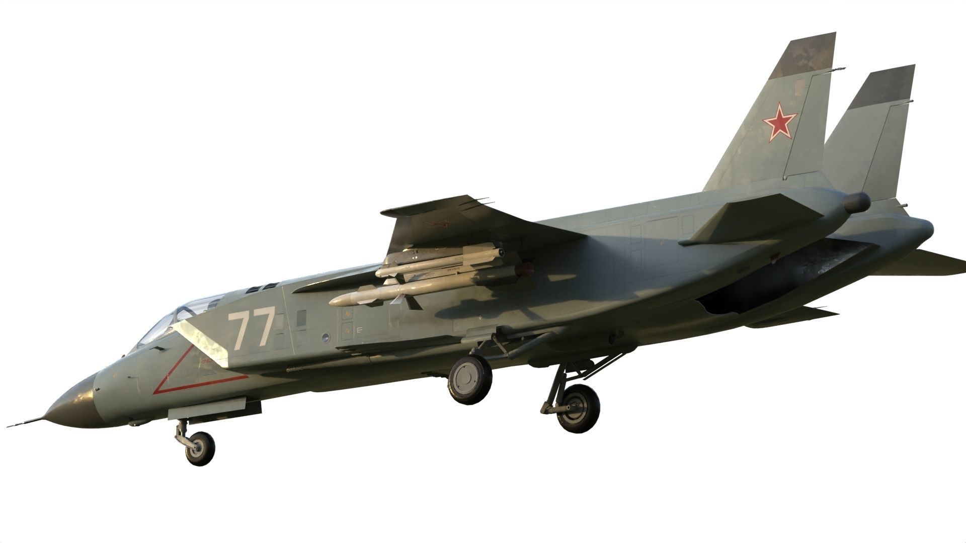 Yak-141 VTOL jet fighter 3D model animated | CGTrader