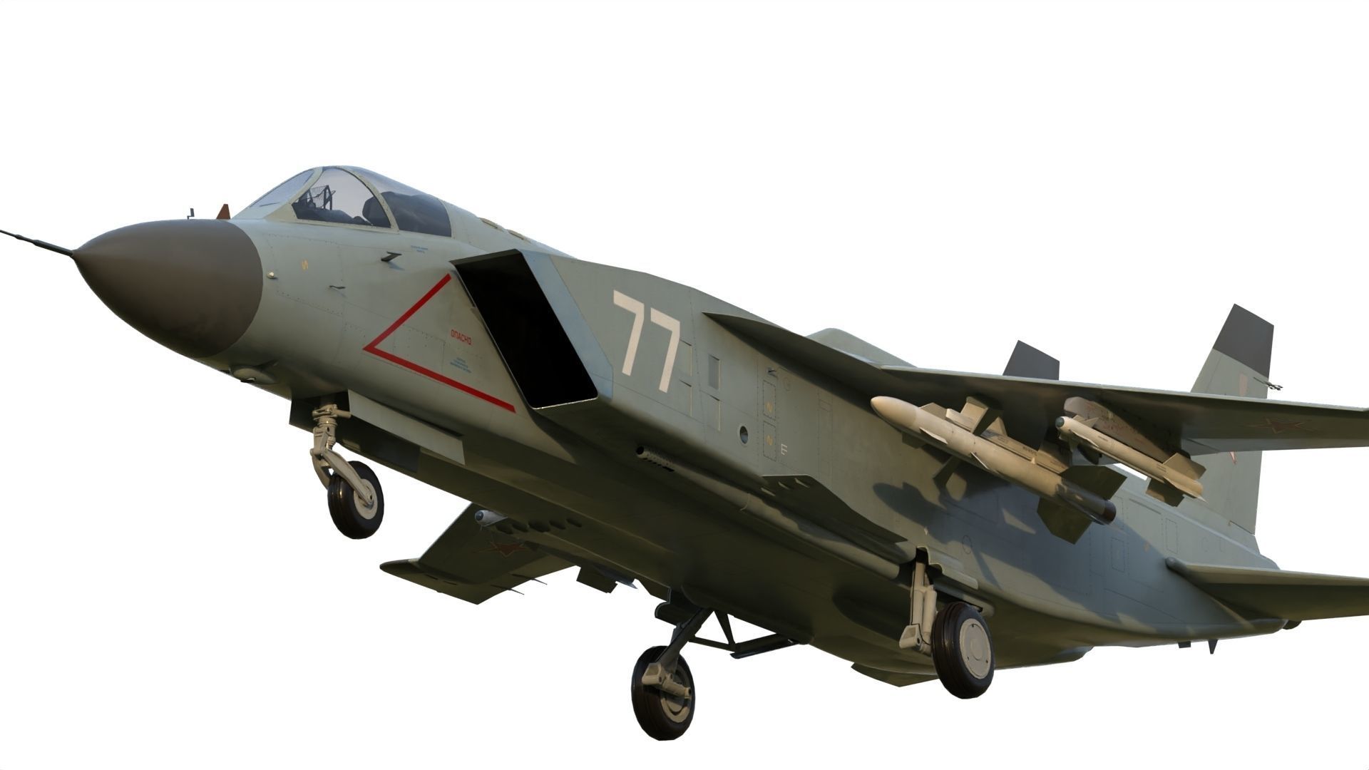 Yak-141 VTOL jet fighter 3D model animated | CGTrader