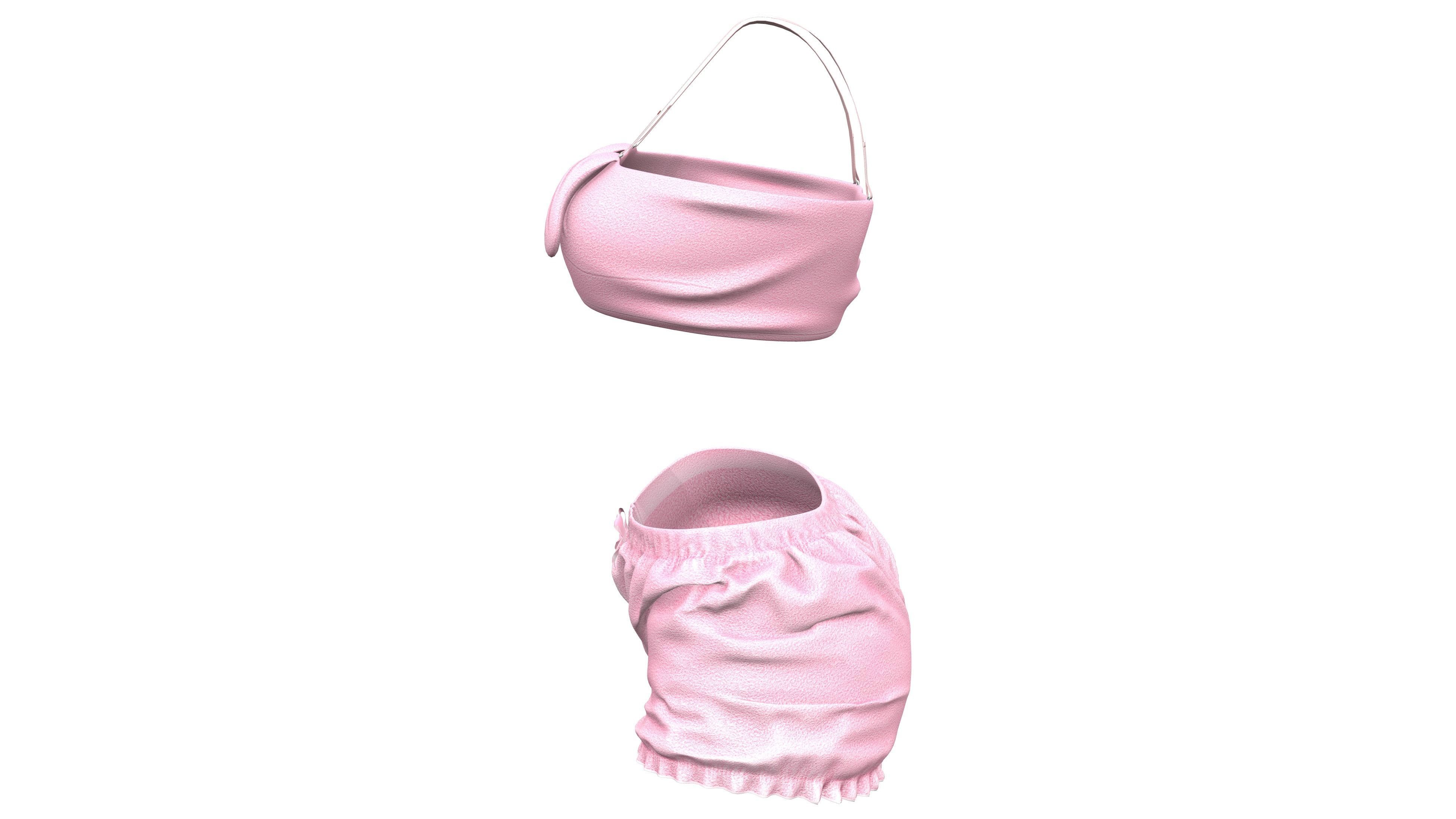 3D model Pink Plush Sleepwear VR / AR / low-poly | CGTrader