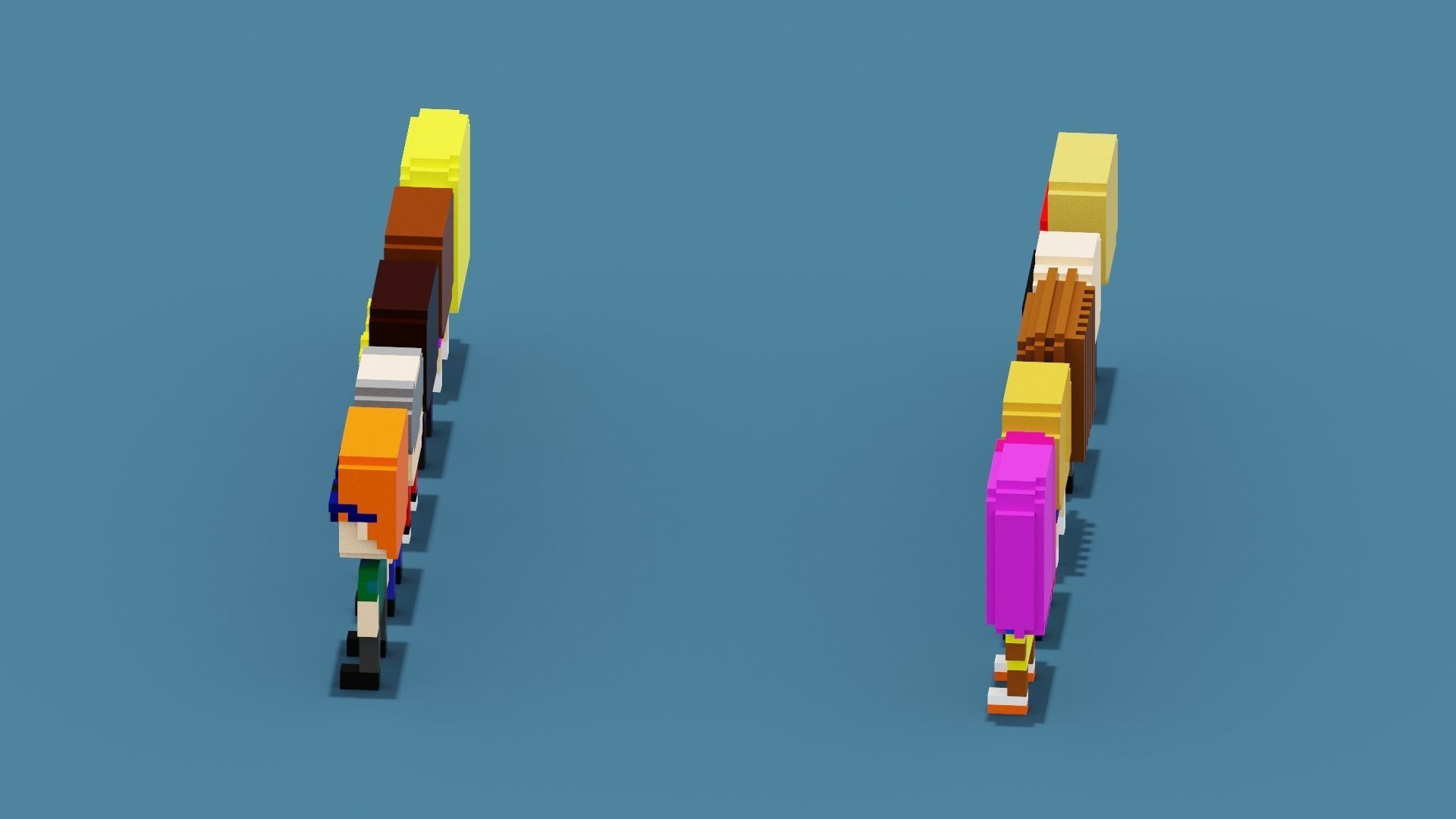 3D model Voxel Character Collection VR / AR / low-poly | CGTrader