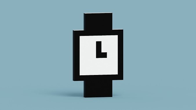 3D model Watch Icon VR / AR / low-poly | CGTrader