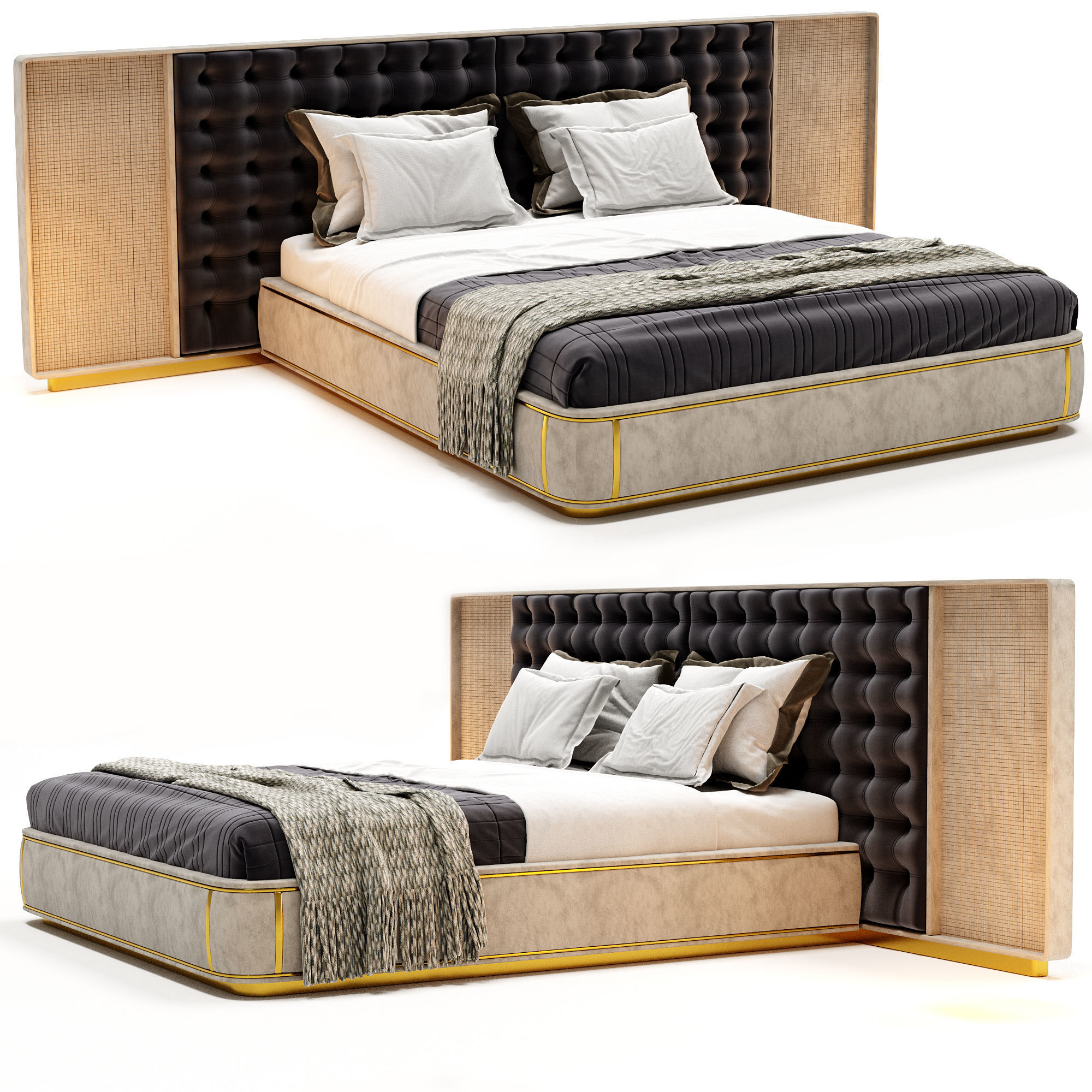 Visionnaire Ripley Bed 3D model | CGTrader