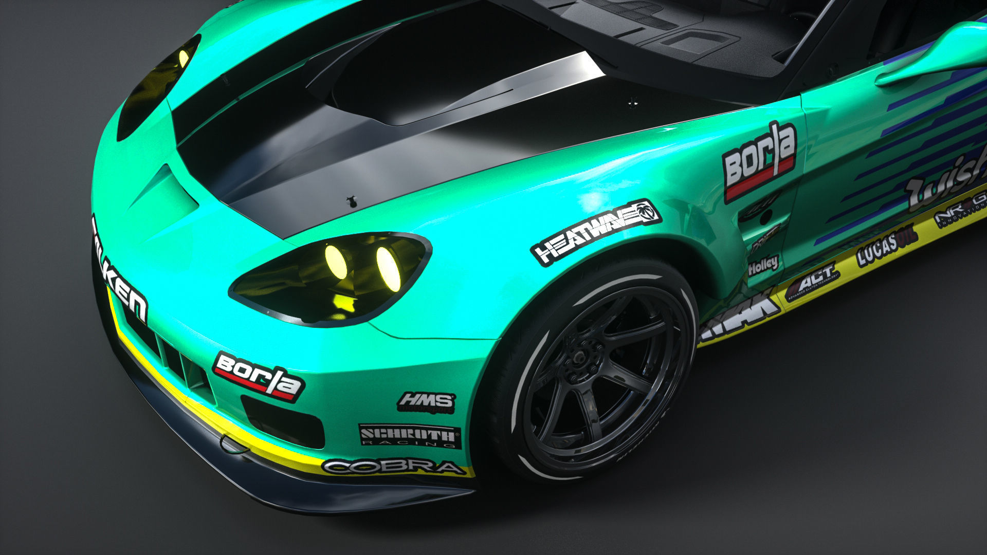 CHEVROLET CORVETTE C6 formula drift 3D model | CGTrader