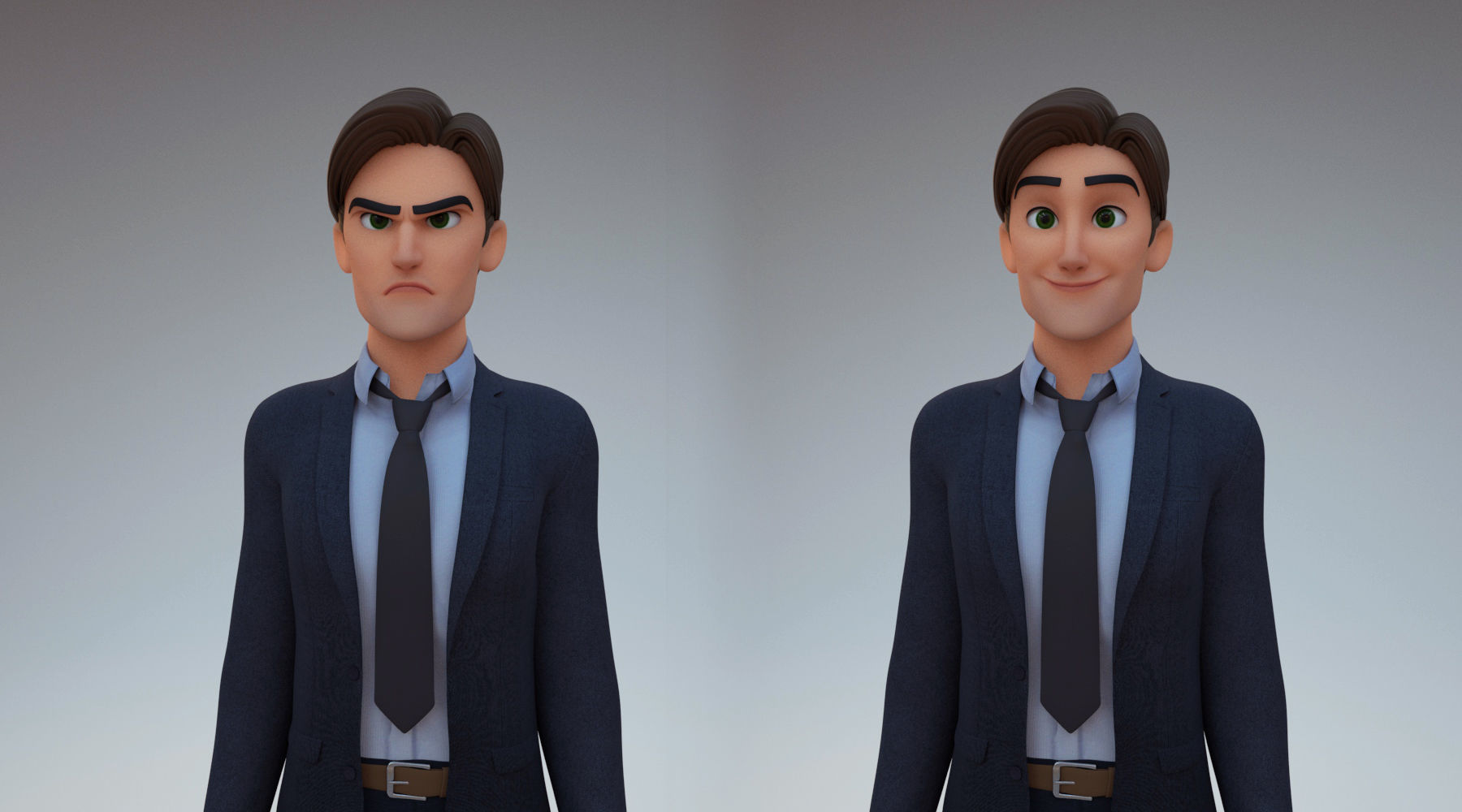 man cartoon 3D model rigged | CGTrader