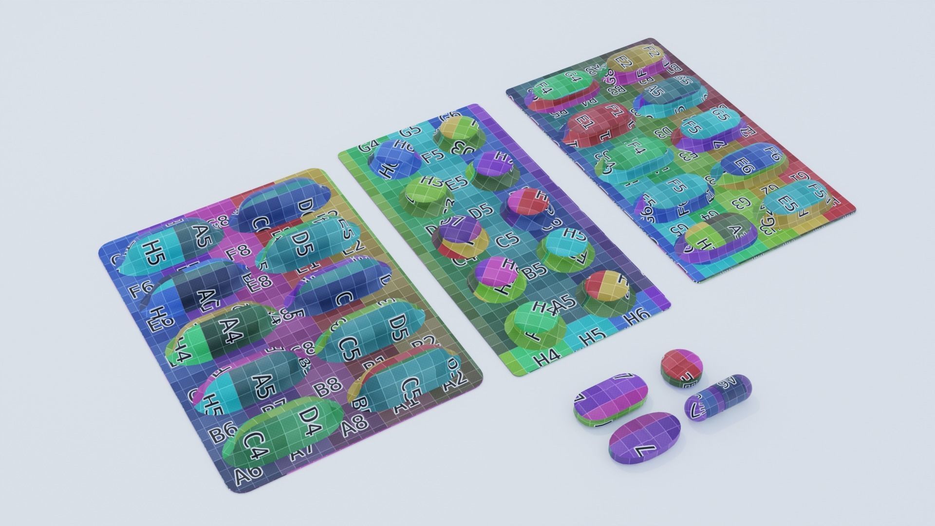 Pills and Blisters 4K and 2K Textures 3D model | CGTrader