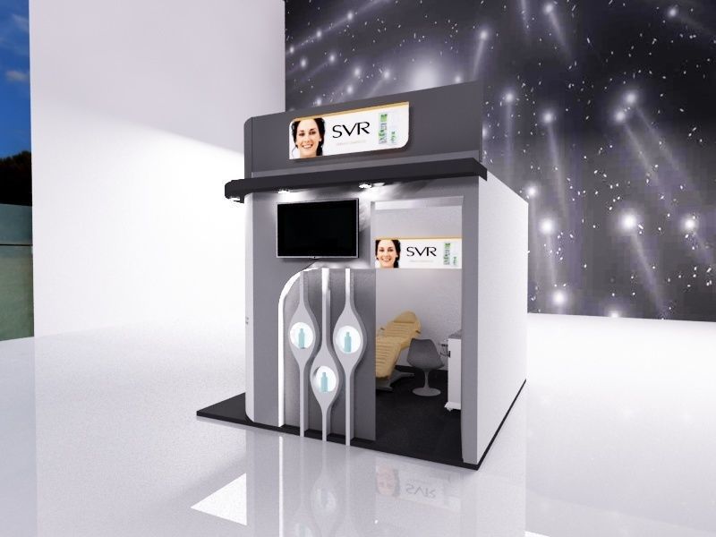 3D model PHARMACY STAND BOOTH WITH ROOM VR / AR / low-poly | CGTrader