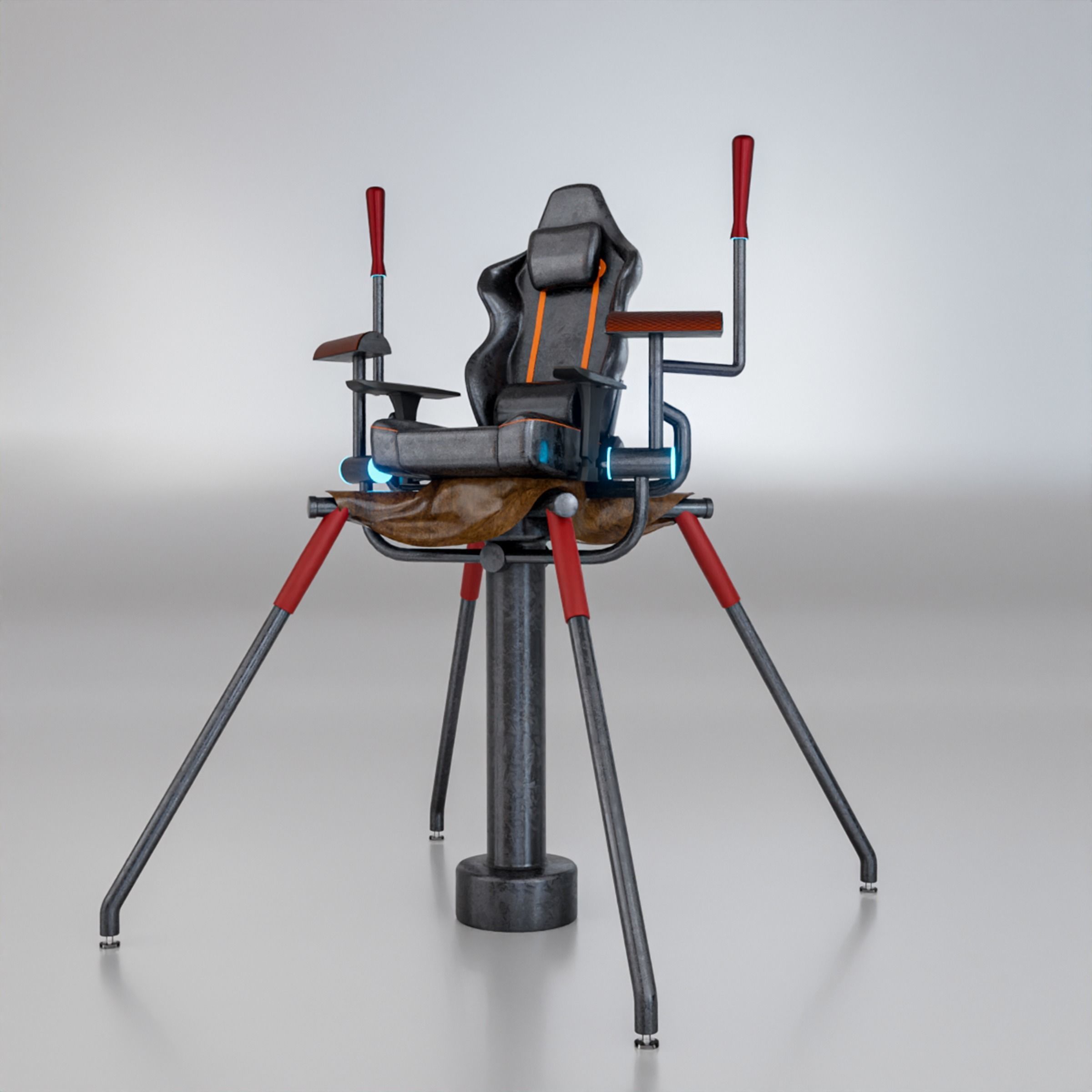 3D model 3D Scifi Chair model VR / AR / low-poly | CGTrader