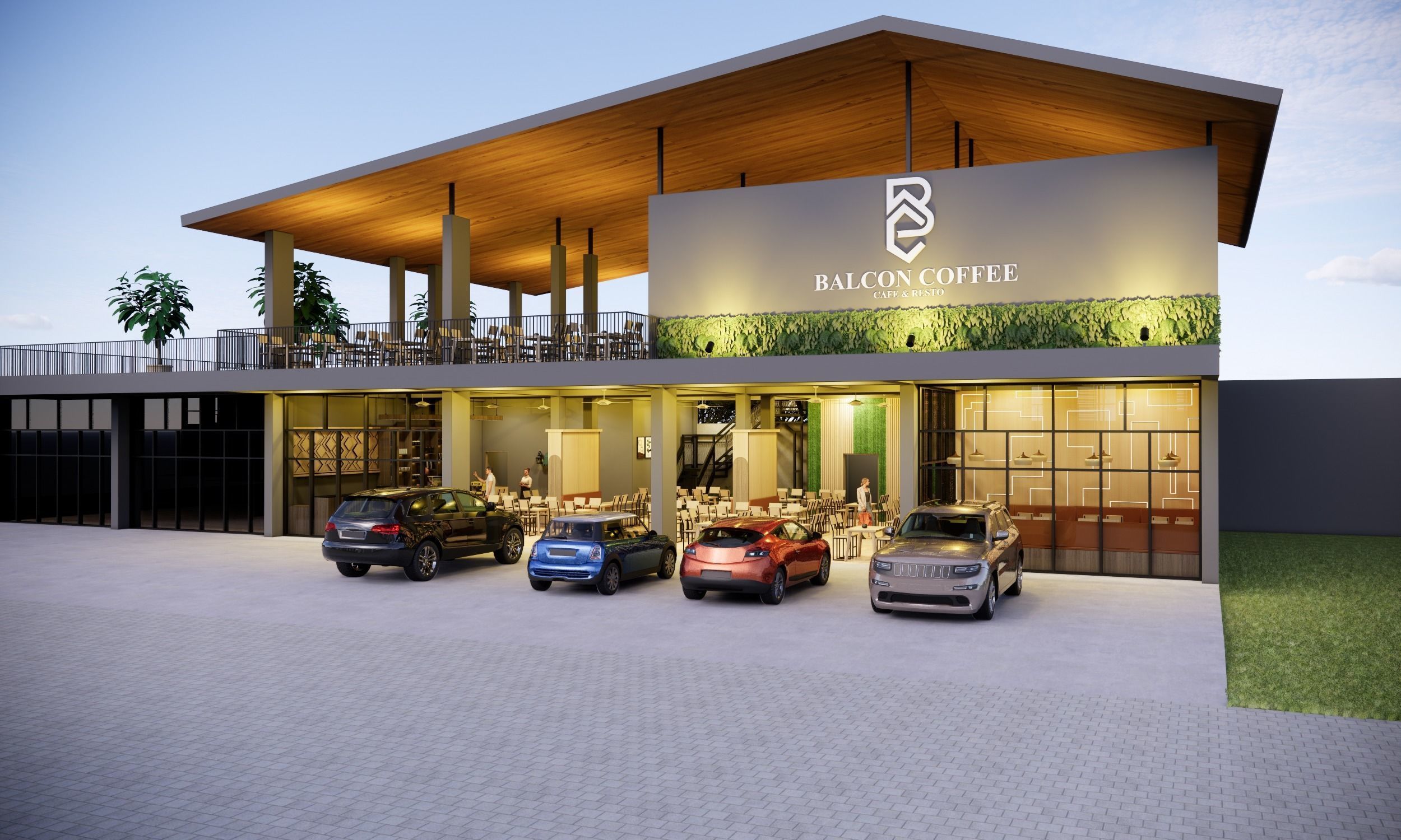 Scene Render Design Coffee Shop File Sketchup Enscape 3D model | CGTrader