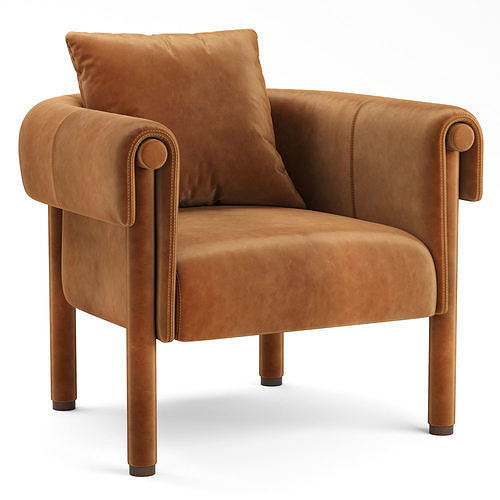Gilliam Valencia Camel Chair 3D model | CGTrader