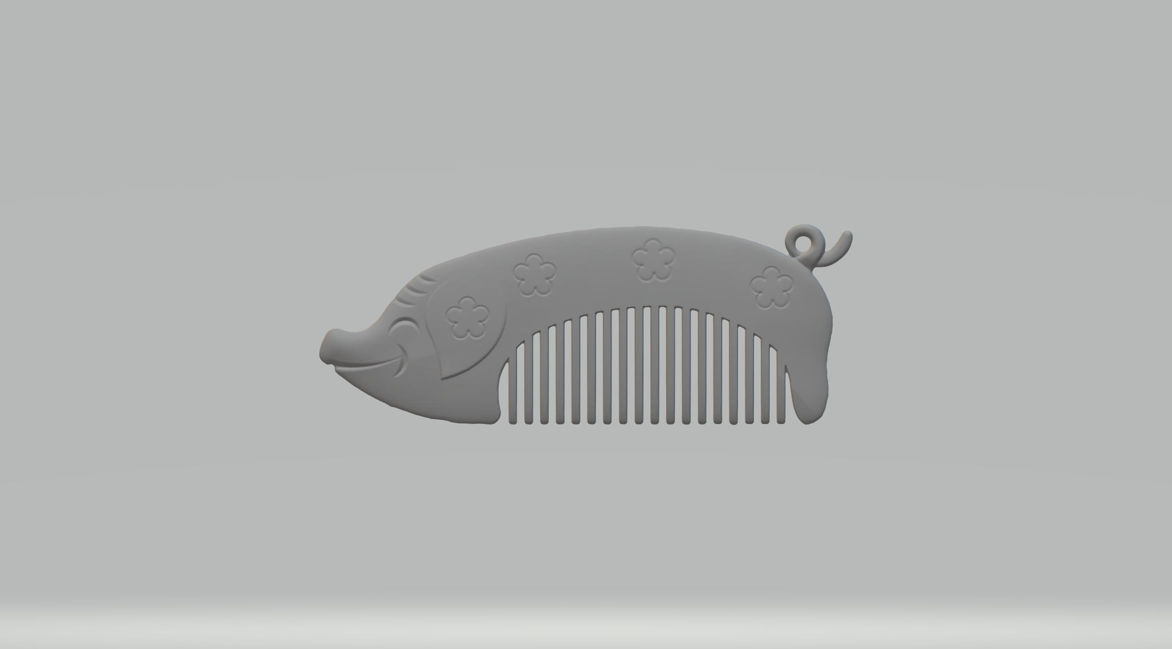Pig Comb 3D model 3D printable | CGTrader