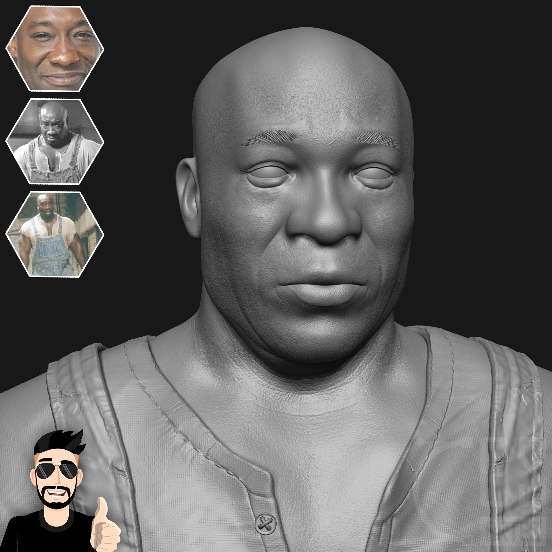 JOHN COFFEY - THE GREEN MILE 3D model 3D printable | CGTrader