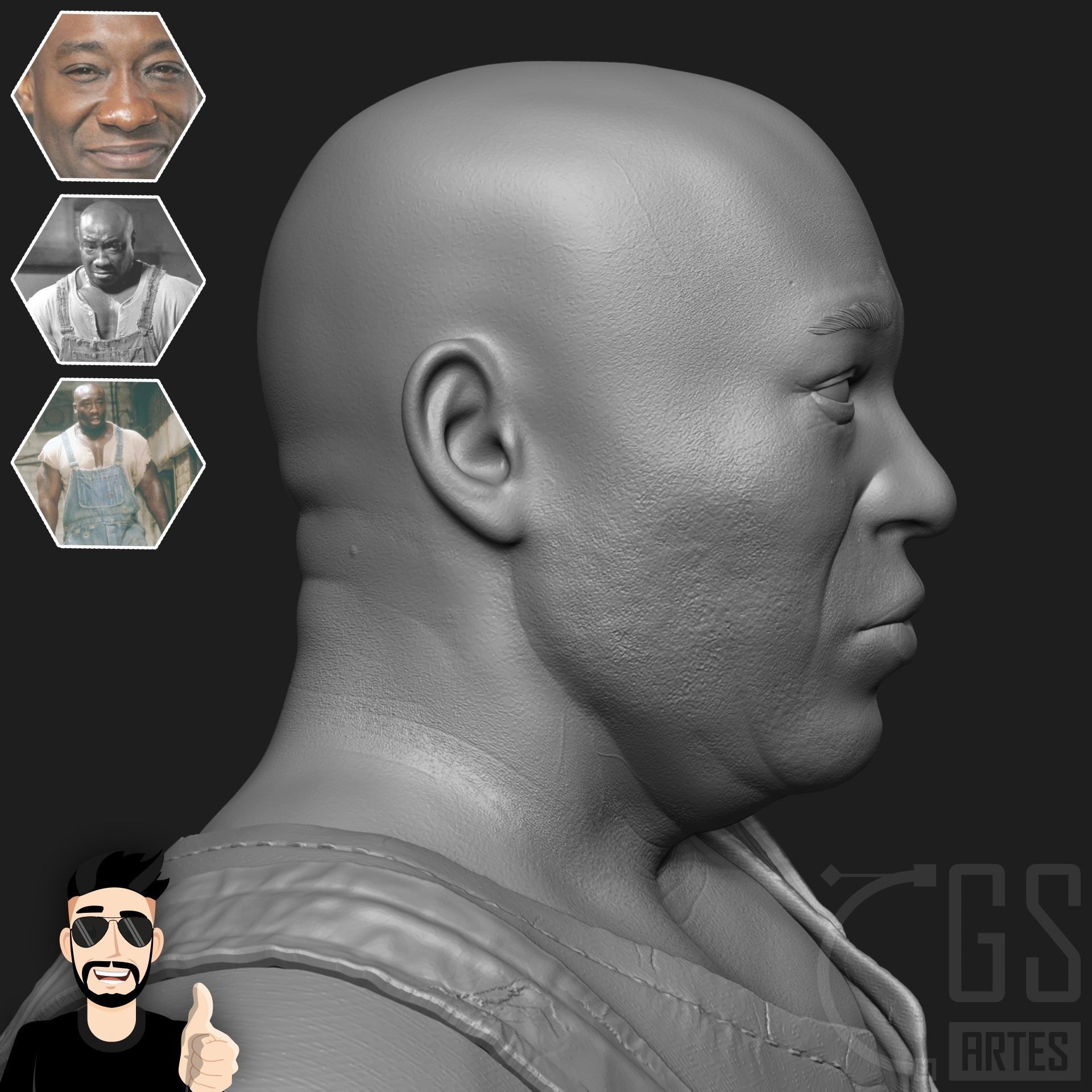 JOHN COFFEY - THE GREEN MILE 3D model 3D printable | CGTrader