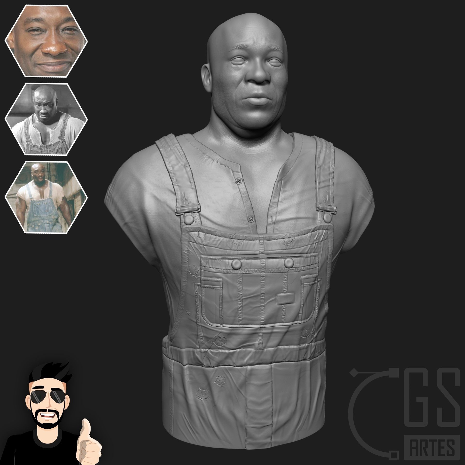 JOHN COFFEY - THE GREEN MILE 3D model 3D printable | CGTrader