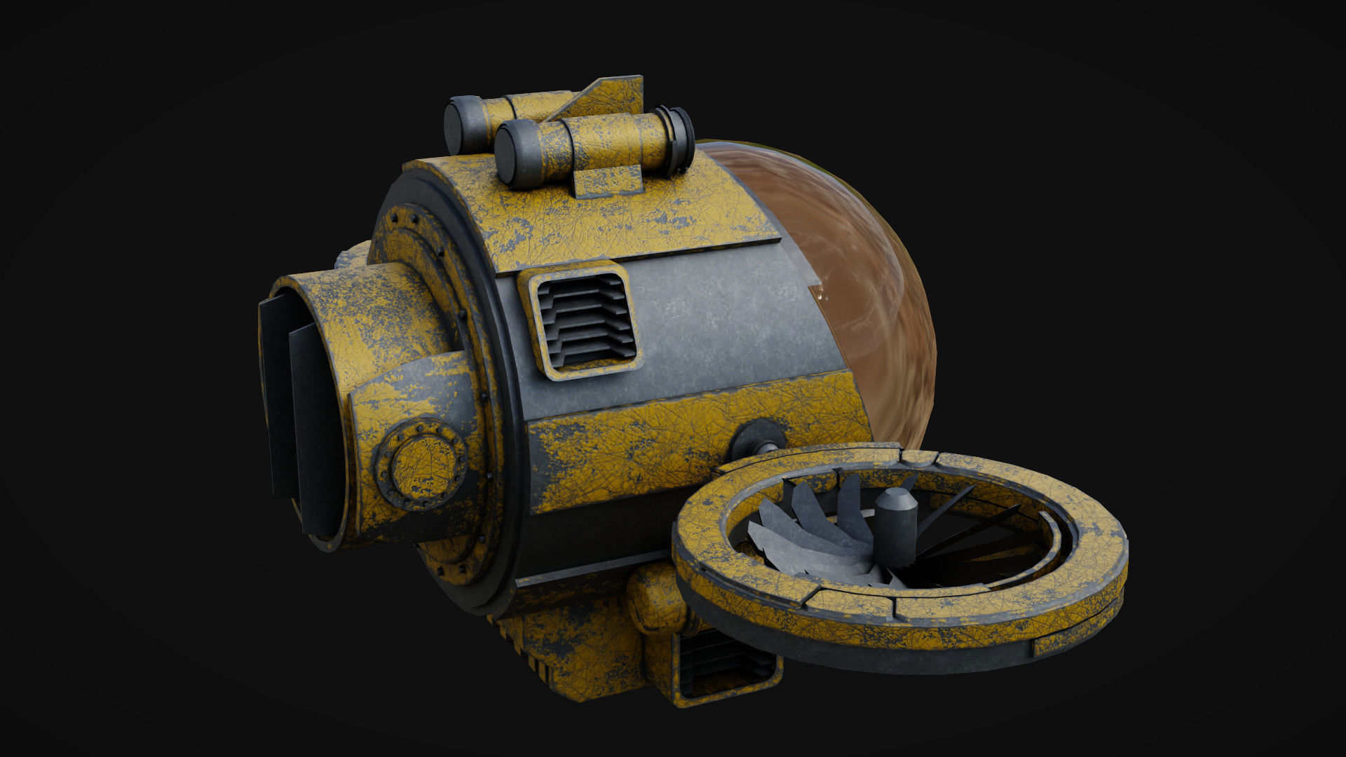 3D model sci-fi helicopter rotor craft VR / AR / low-poly | CGTrader