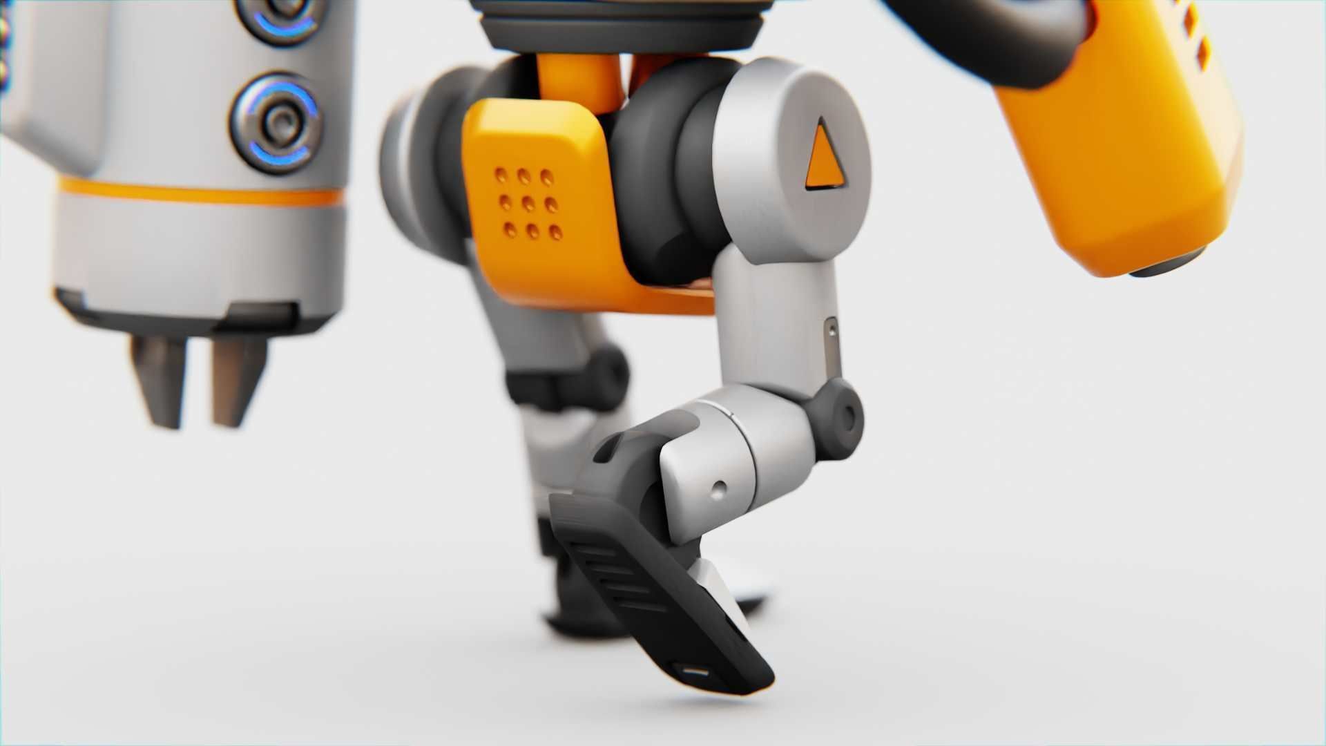 INDUSTRIAL BOT RIGGED 3D model rigged | CGTrader