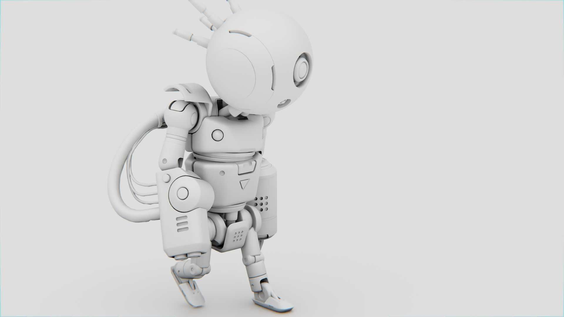 INDUSTRIAL BOT RIGGED 3D model rigged | CGTrader
