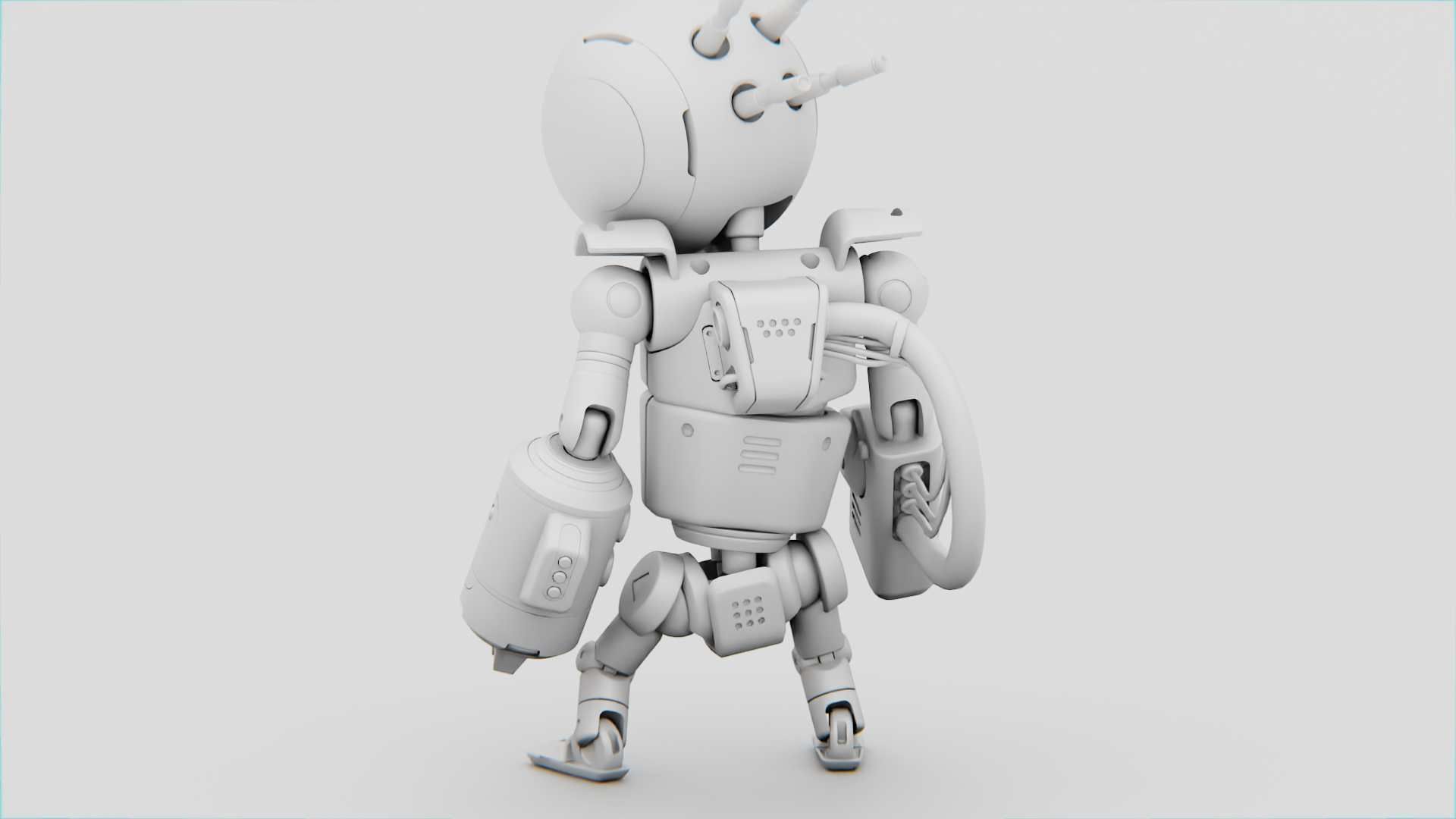 INDUSTRIAL BOT RIGGED 3D model rigged | CGTrader