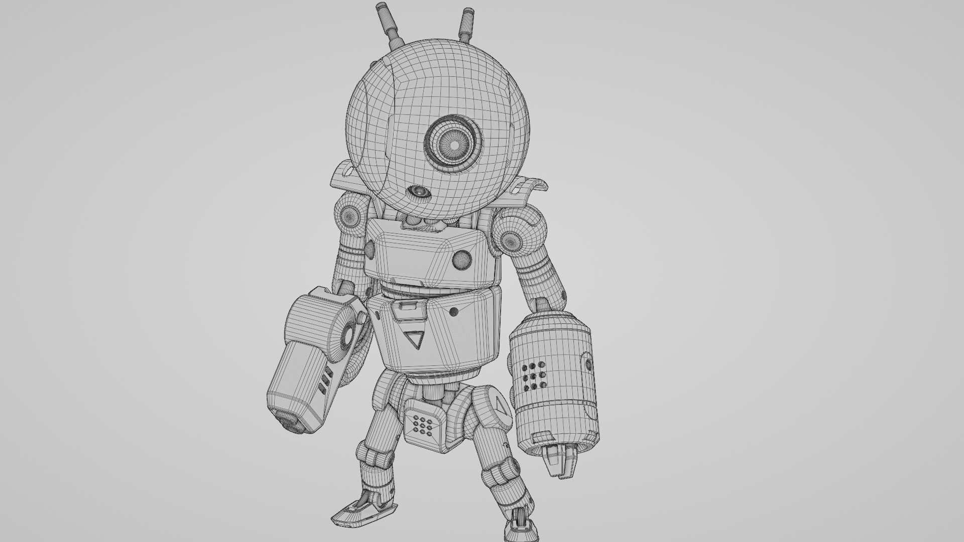 INDUSTRIAL BOT RIGGED 3D model rigged | CGTrader