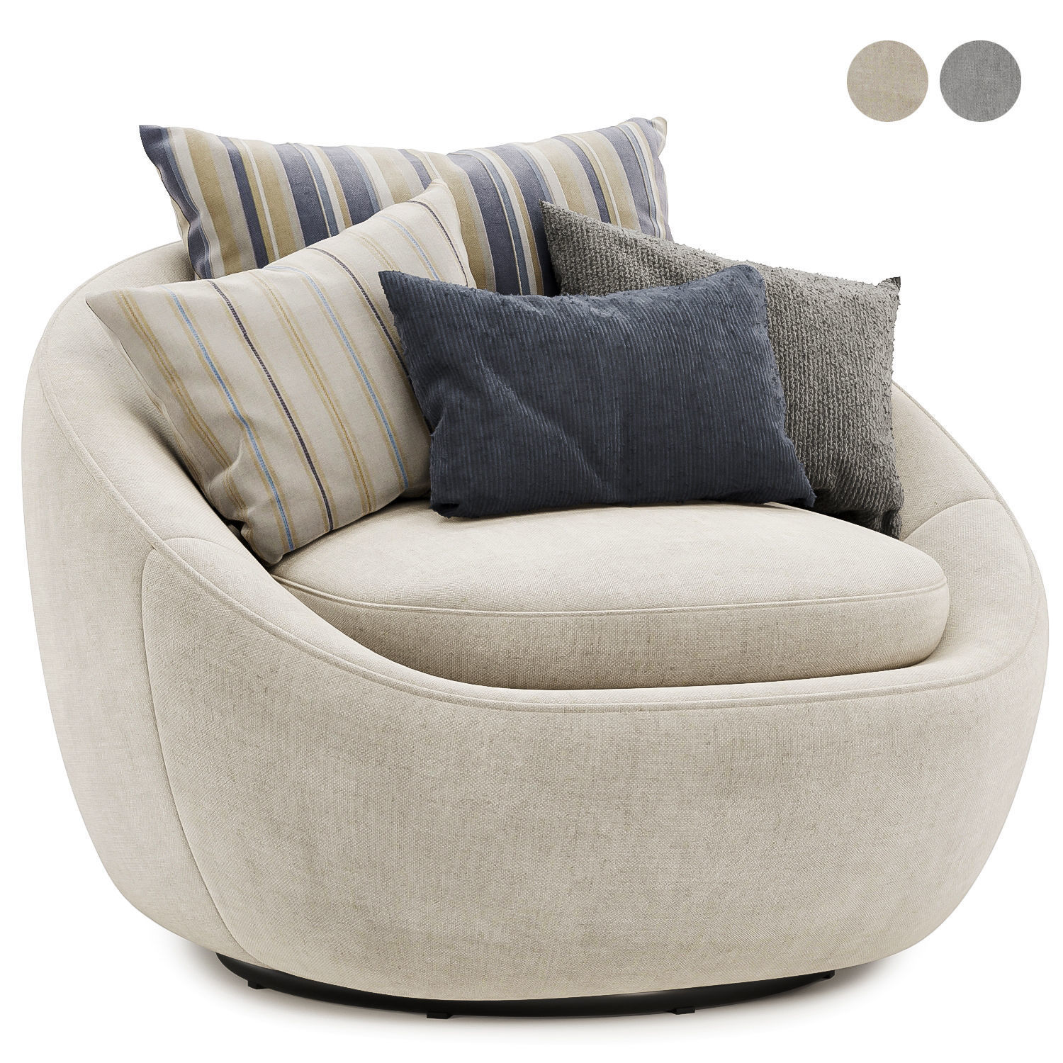 bloom club arm chair by Parla design 3D model | CGTrader