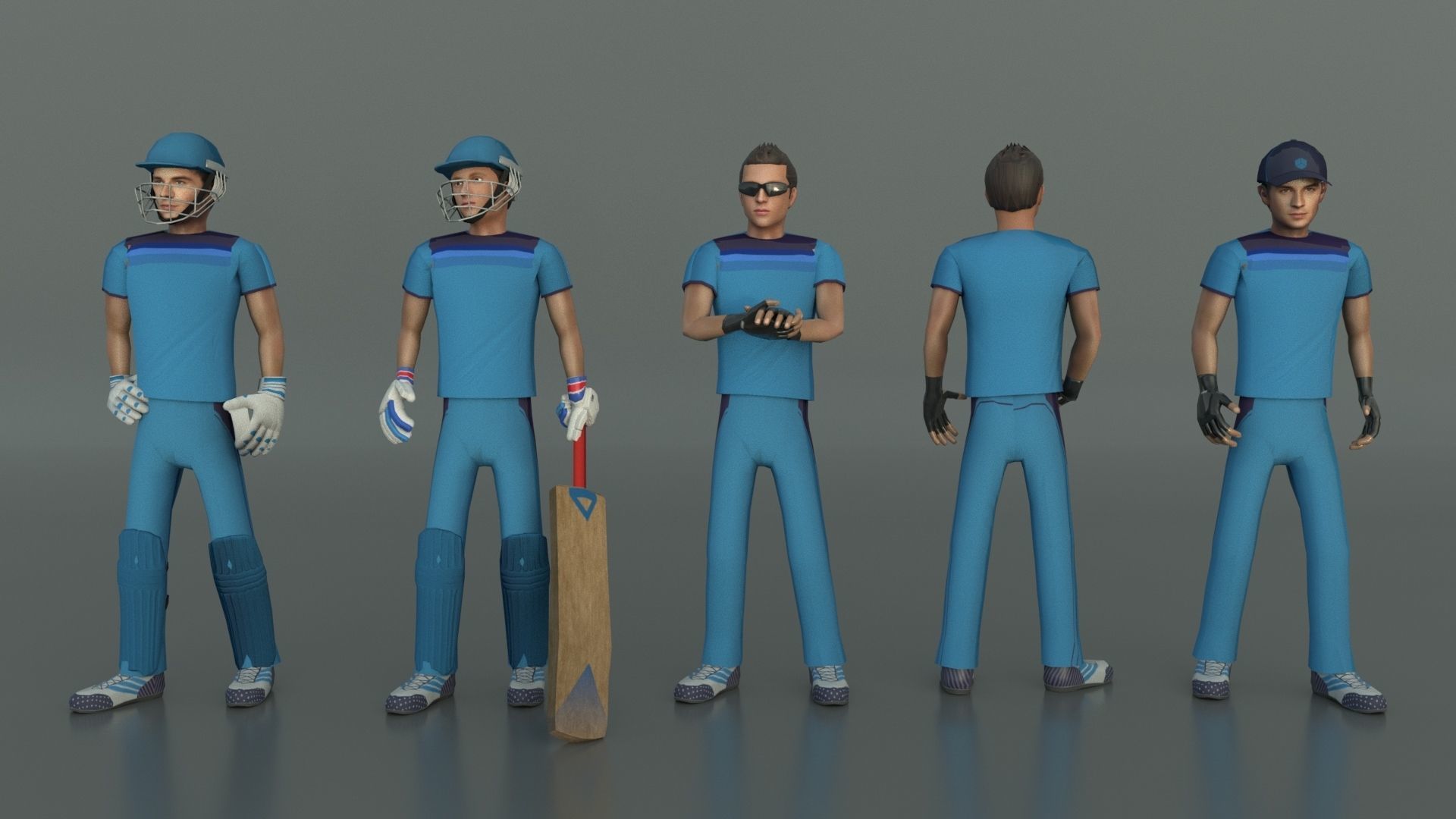 Cricket Animations 3D model animated rigged | CGTrader