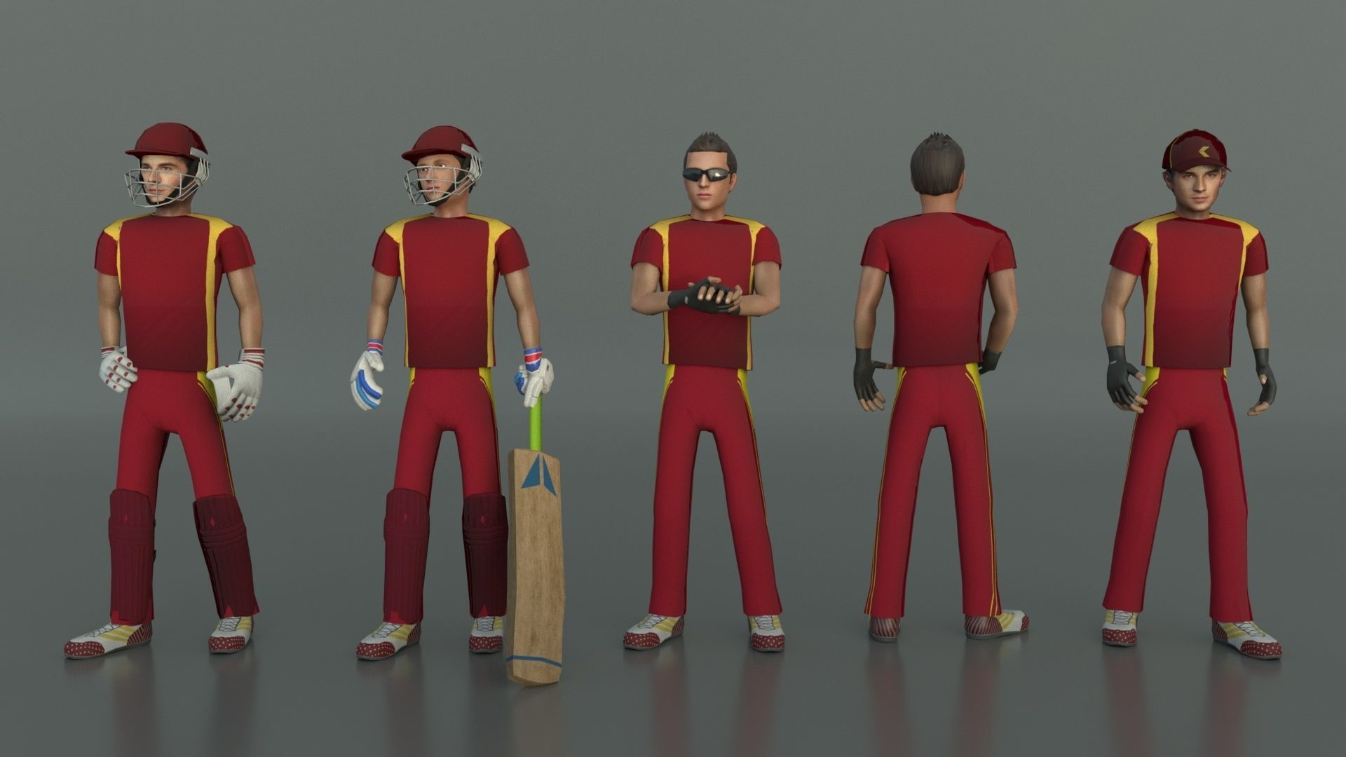 Cricket Animations 3D model animated rigged | CGTrader
