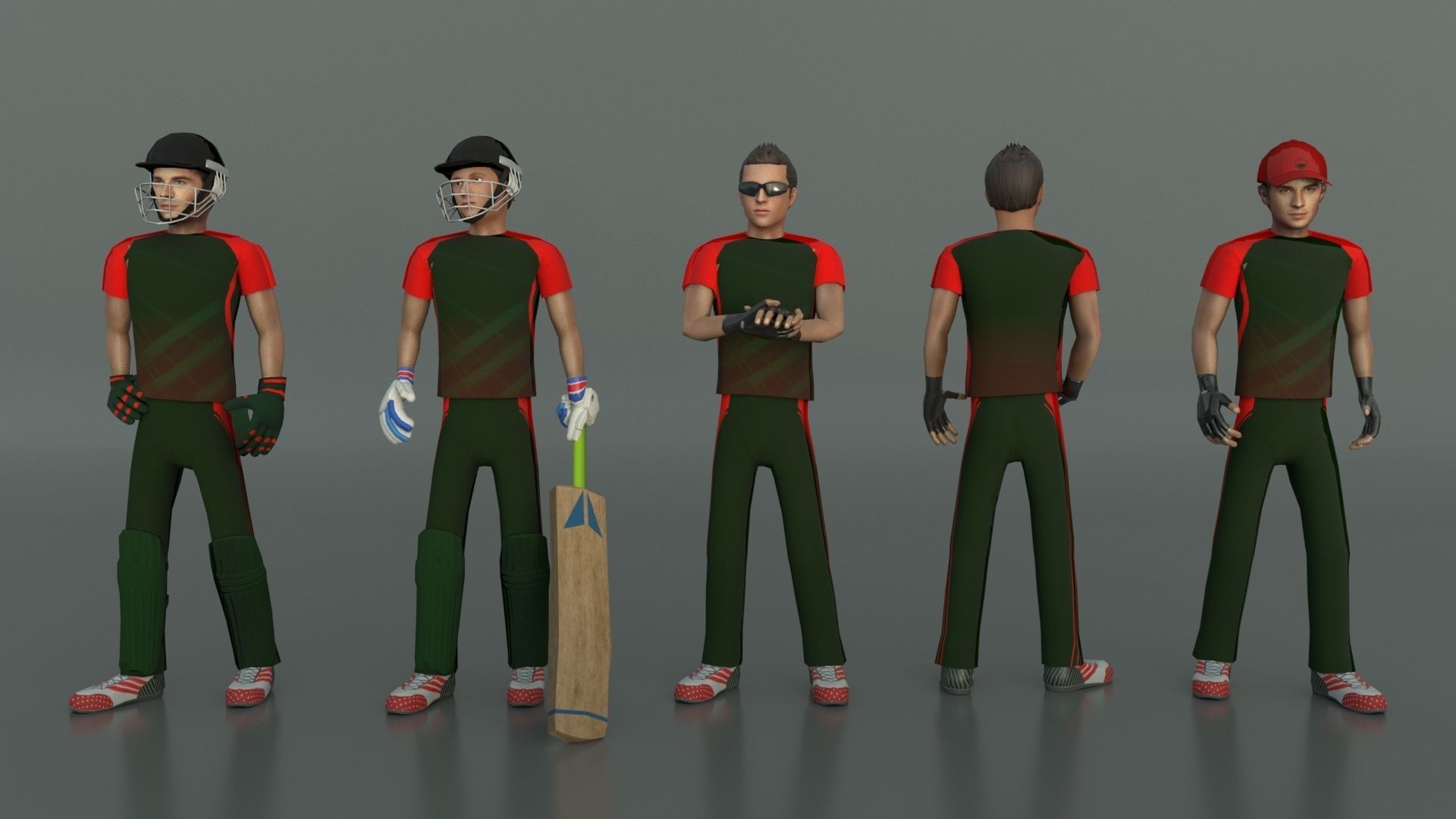 Cricket Animations 3D model animated rigged | CGTrader