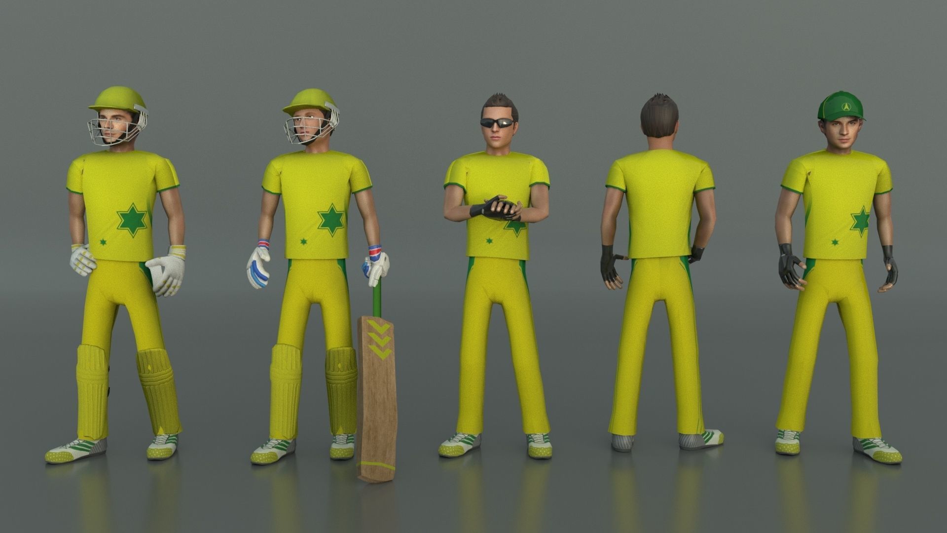 Cricket Animations 3D model animated rigged | CGTrader