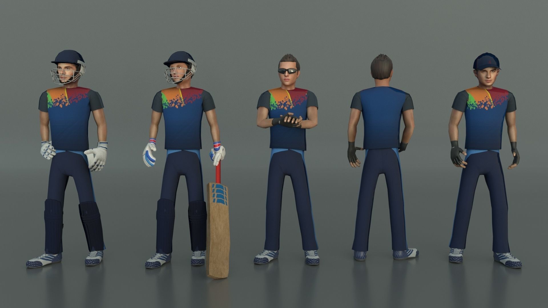 Cricket Animations 3D model animated rigged | CGTrader
