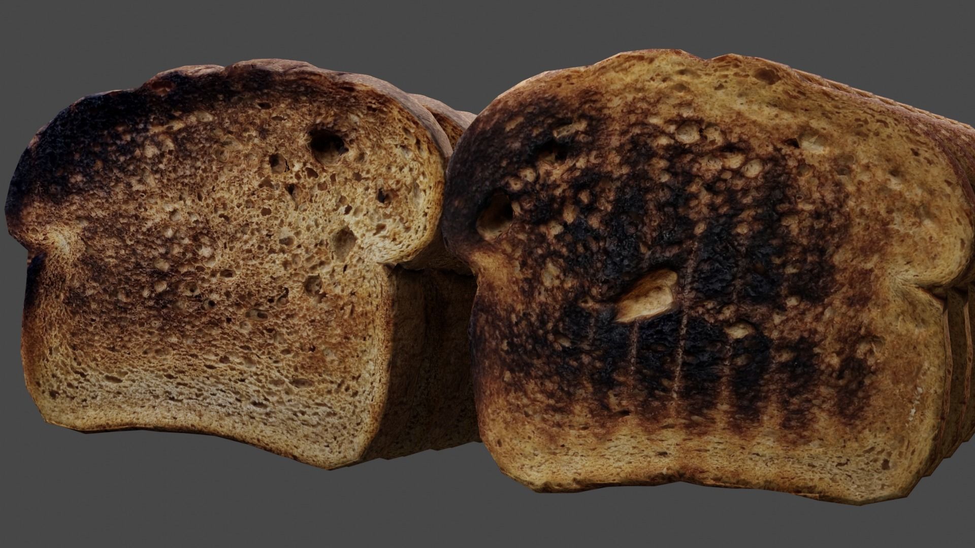 Realistic 3D Scanned low-poly Toast Asset free VR / AR / low-poly 3D ...