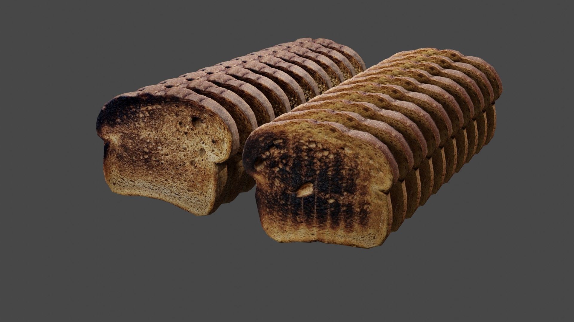 Realistic 3D Scanned low-poly Toast Asset free VR / AR / low-poly 3D ...